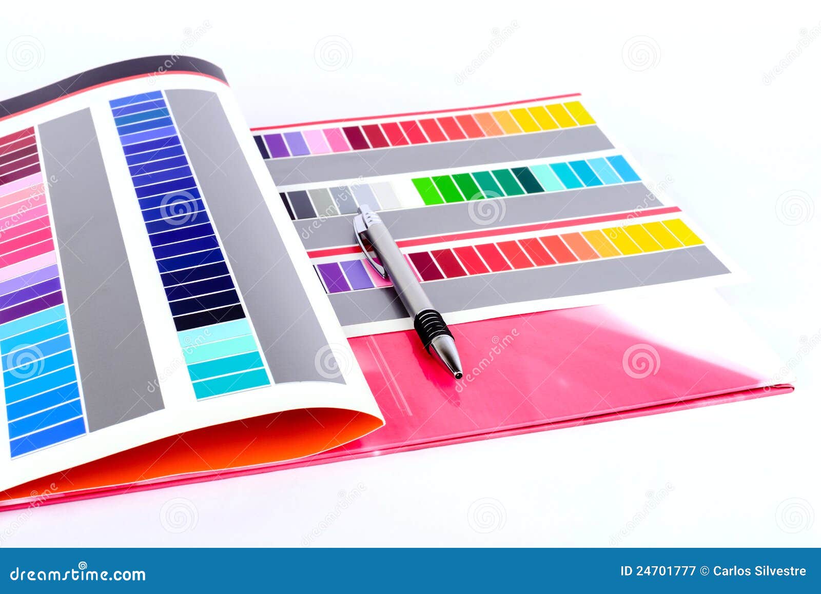 Color card and pen. stock image. Image of gray, palette - 24701777