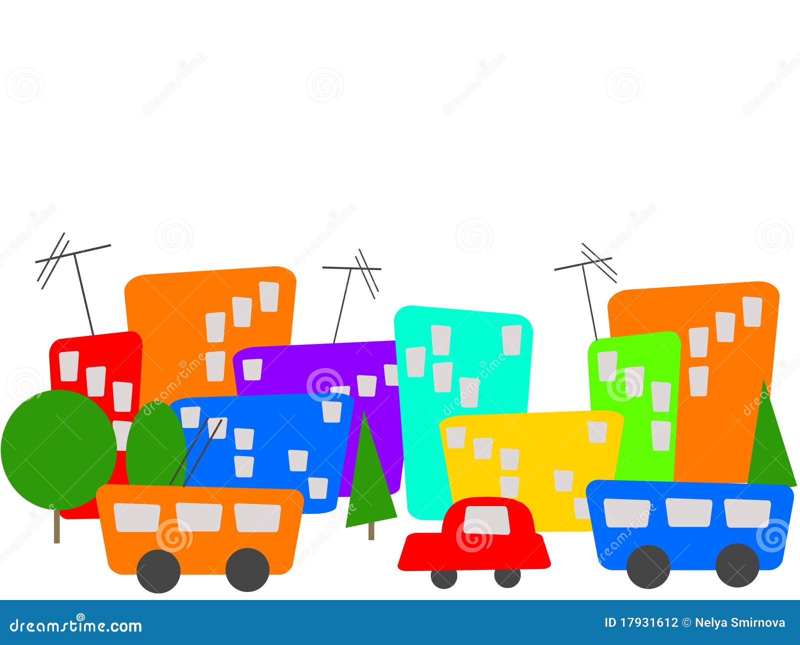 Color Cartoon Illustration On White Background, For Your Design, Print ...