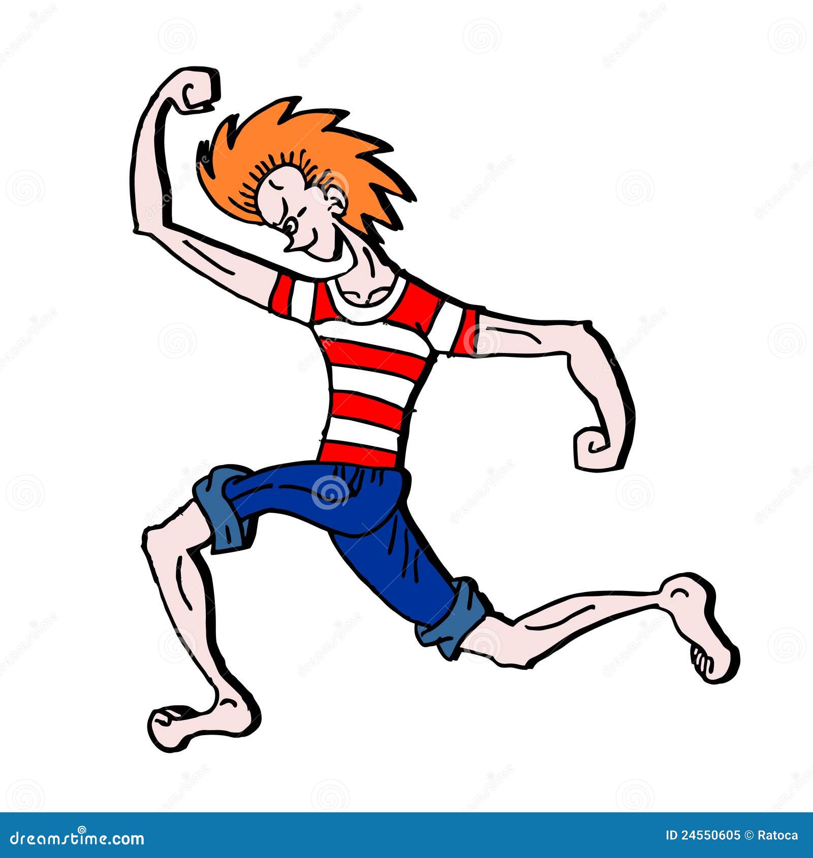 Color cartoon run puppet stock vector. Image of training - 24550605