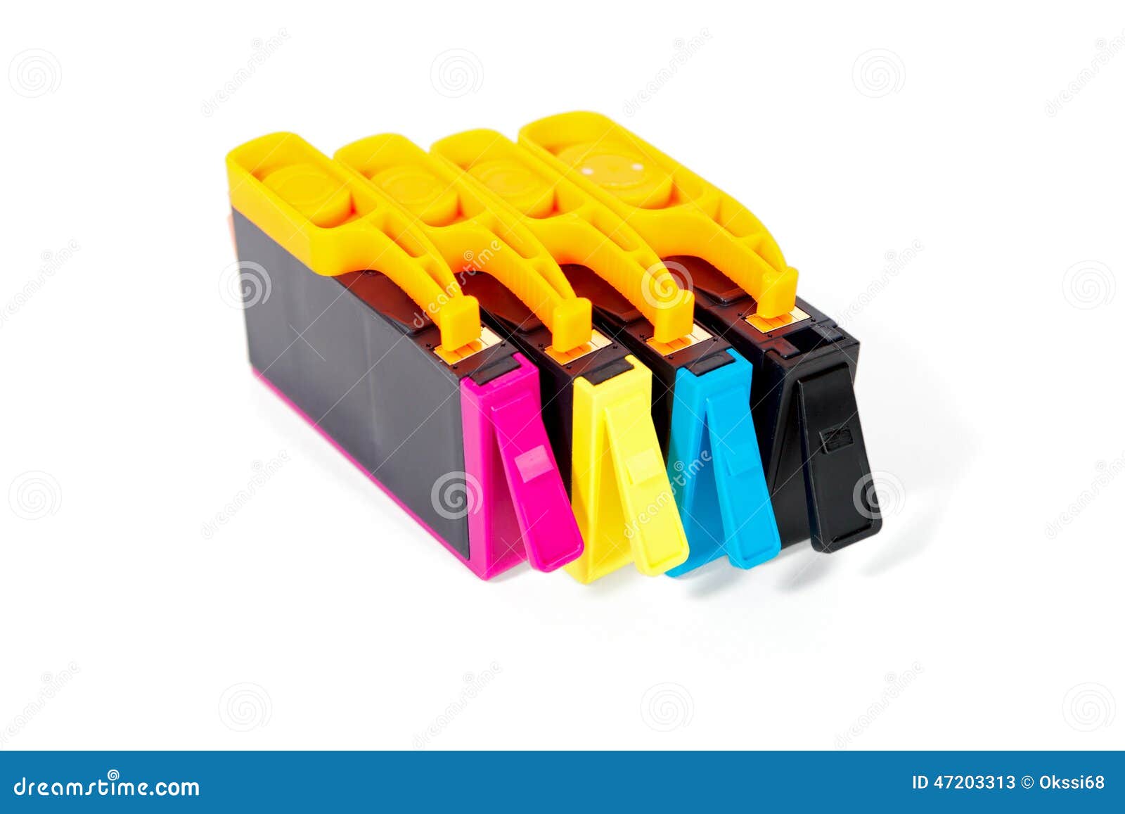 Color cartridges stock image. Image of full, black, object - 47203313