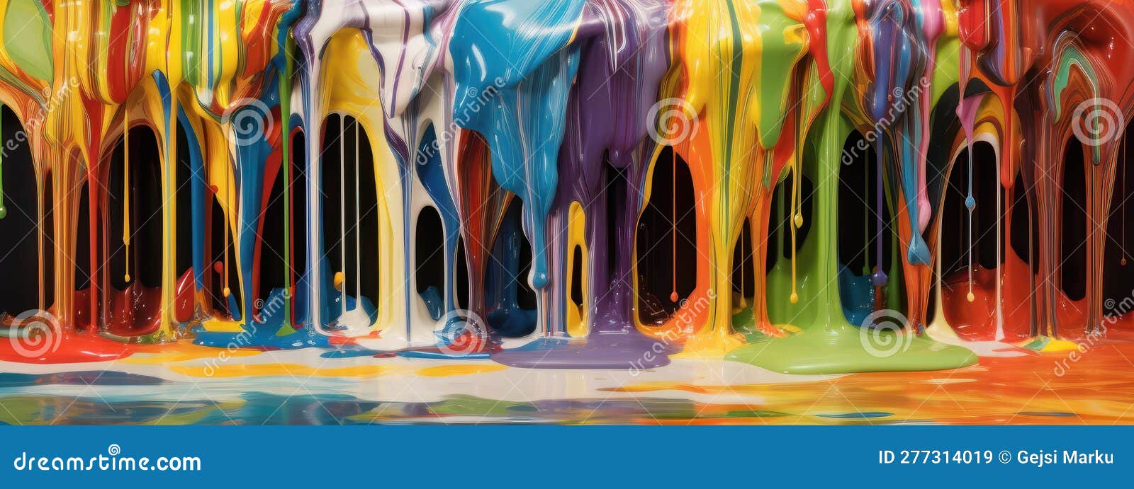 Color Cascade: a Mesmerizing Display of Oil-Based Rainbow Paint ...