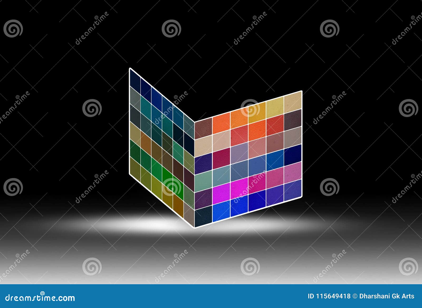 Color Catalogue Background. Choosing Color For Wall Painting Stock ...