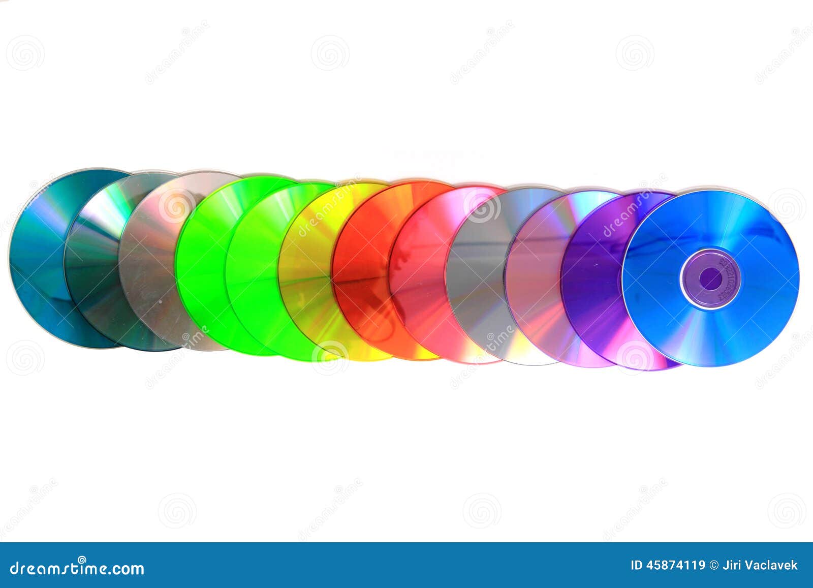 Color CD and DVD stock image. Image of rainbow, multimedia - 45874119