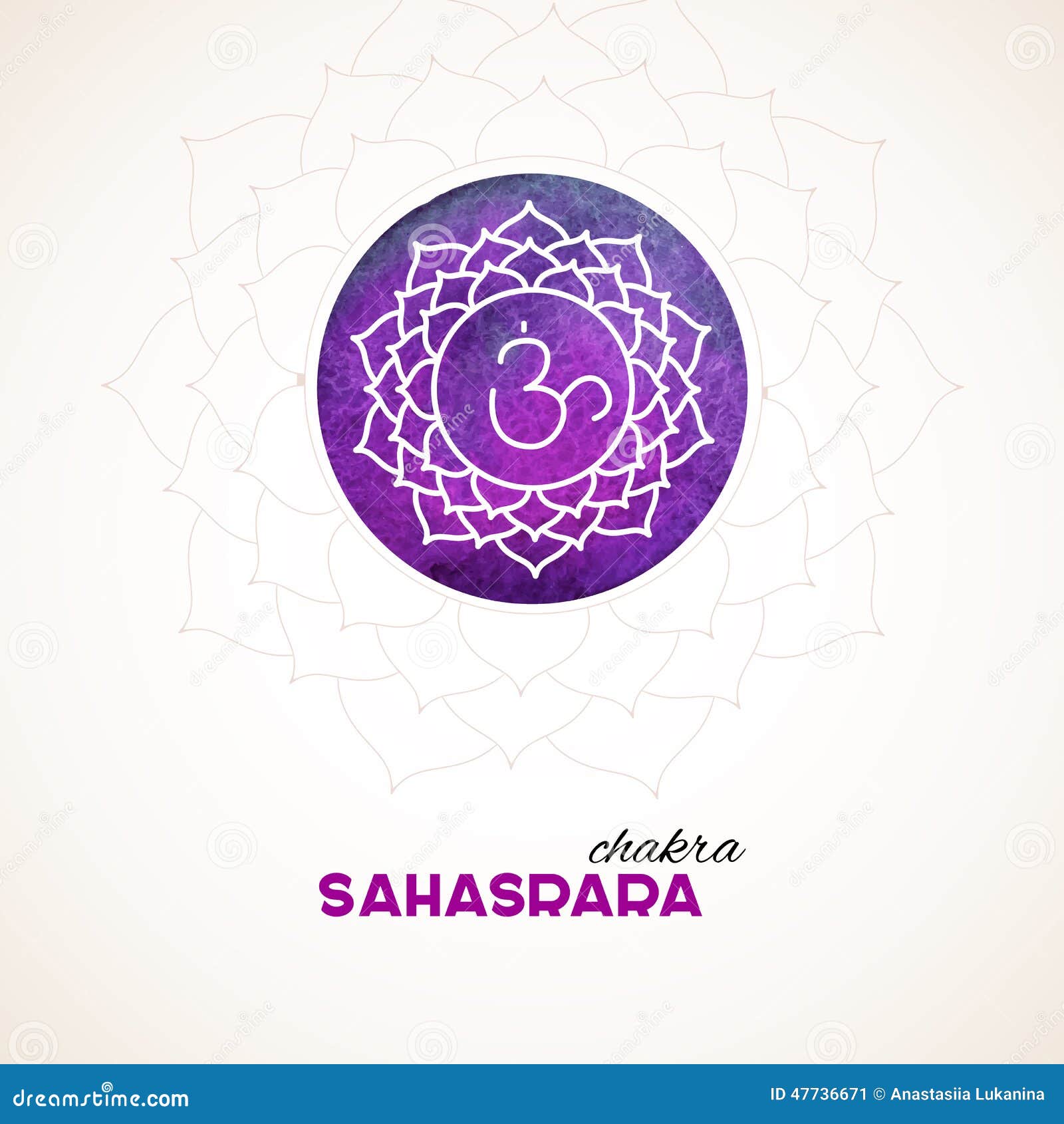 Color Chakra Watercolor Design Stock Illustration - Illustration of ...