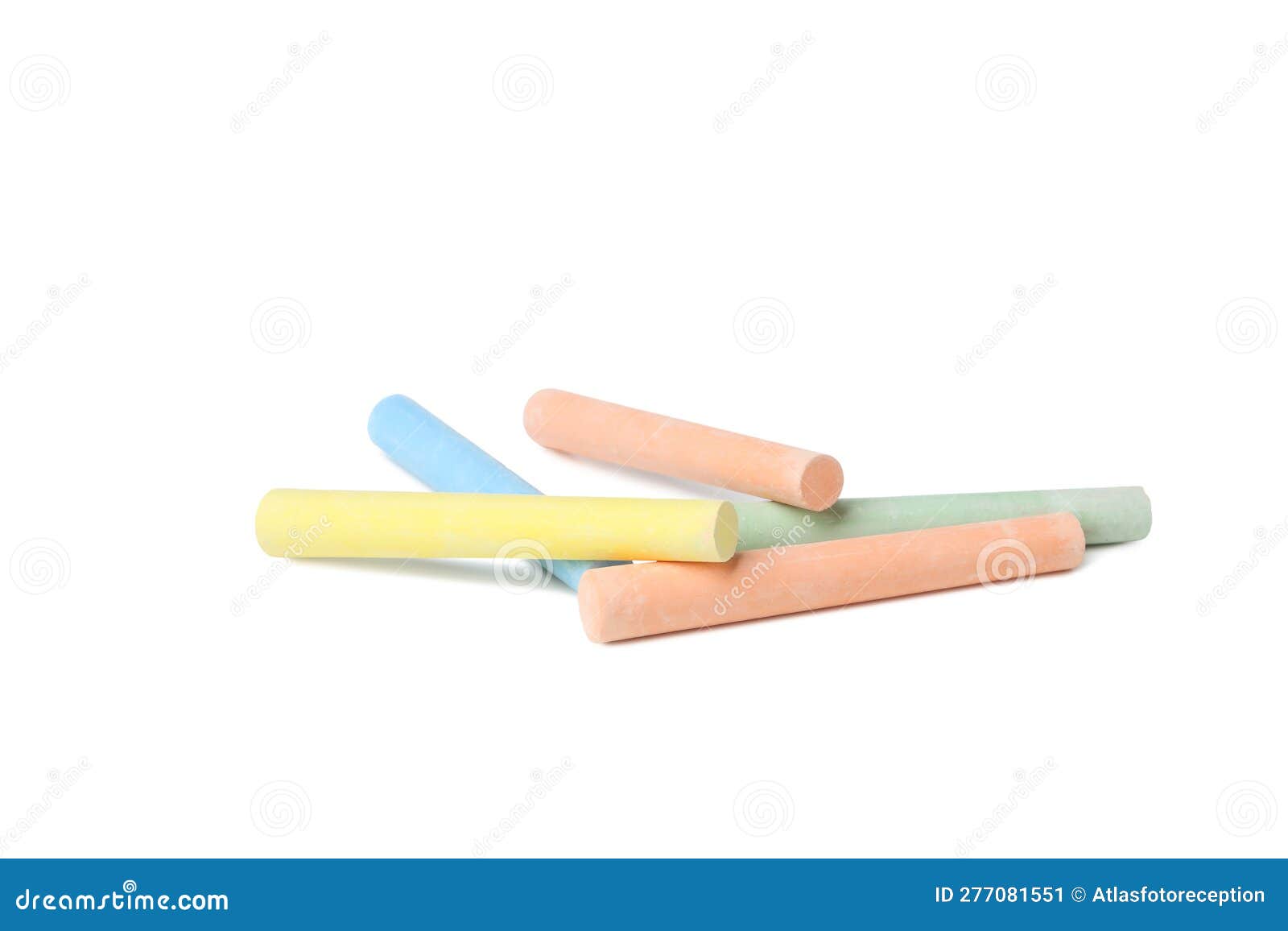 Color Chalk Isolated on White Background, PNG Stock Image - Image of ...