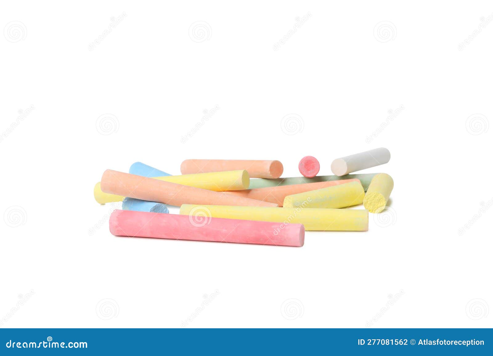 Color Chalk Isolated on White Background, PNG Stock Photo - Image of ...