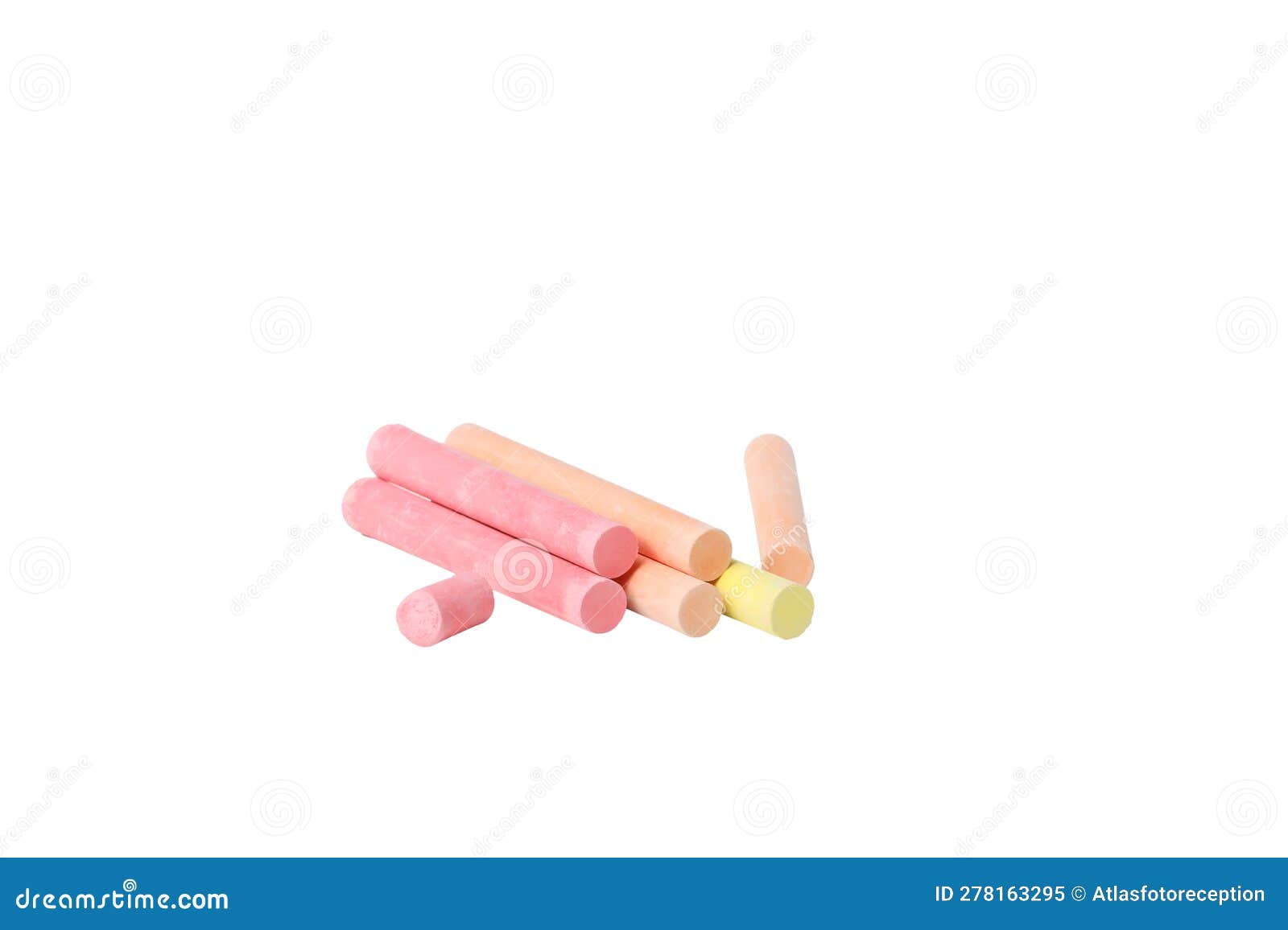 Color Chalk Isolated on White Background, PNG Stock Image - Image of ...