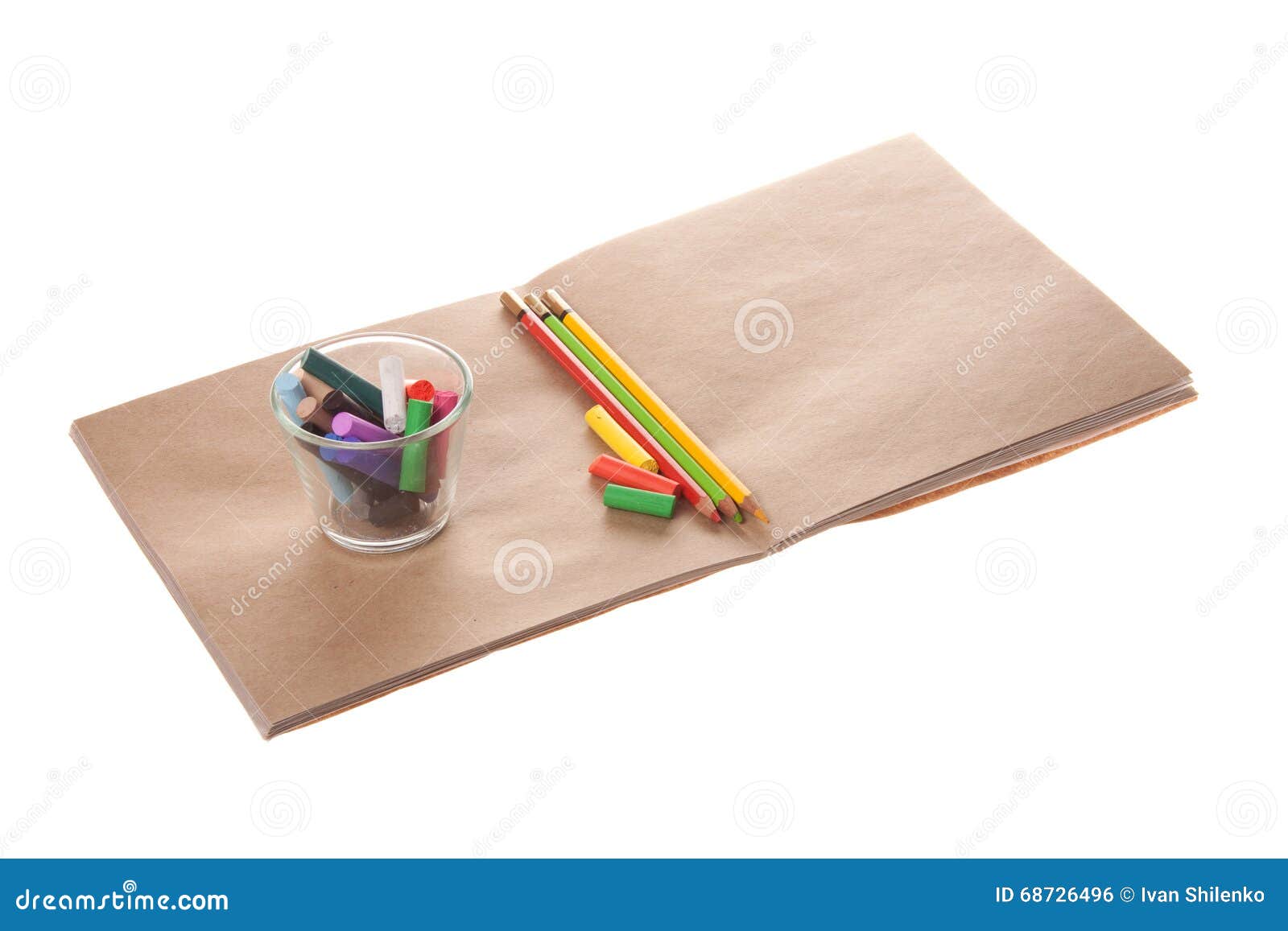 Color chalk on paper stock photo. Image of paint, cleanness - 68726496