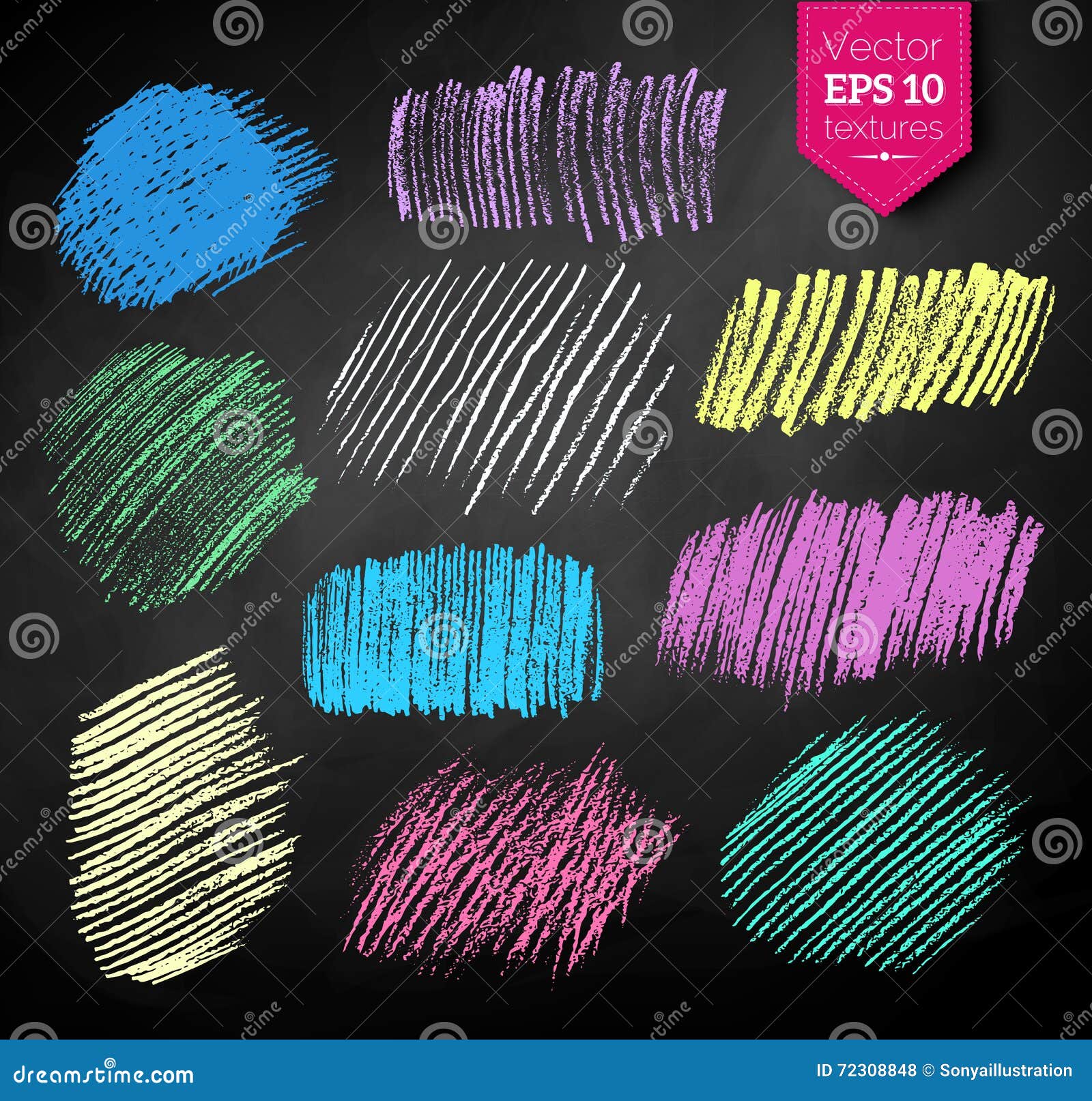 Color chalked hatching stock vector. Illustration of monochrome - 72308848