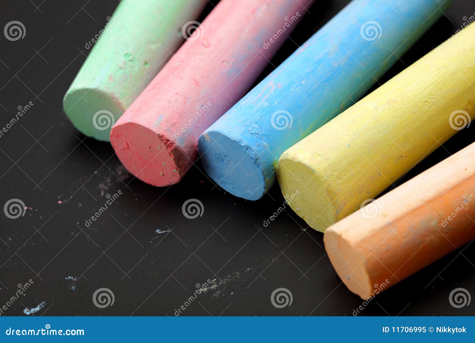 Color chalks stock image. Image of chalkboard, childhood - 11706995