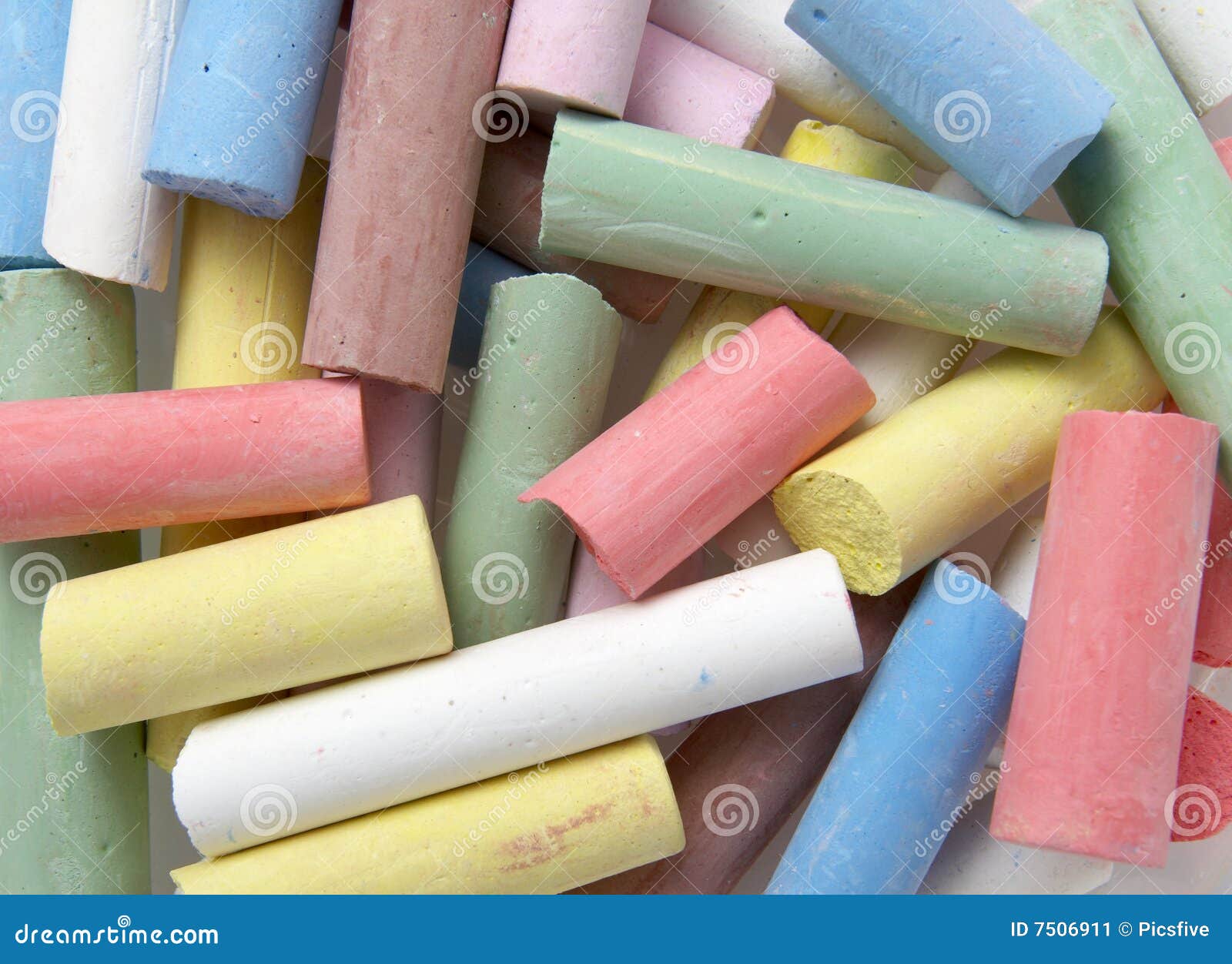 Color chalks 5 stock image. Image of school, crayons, painting - 7506911