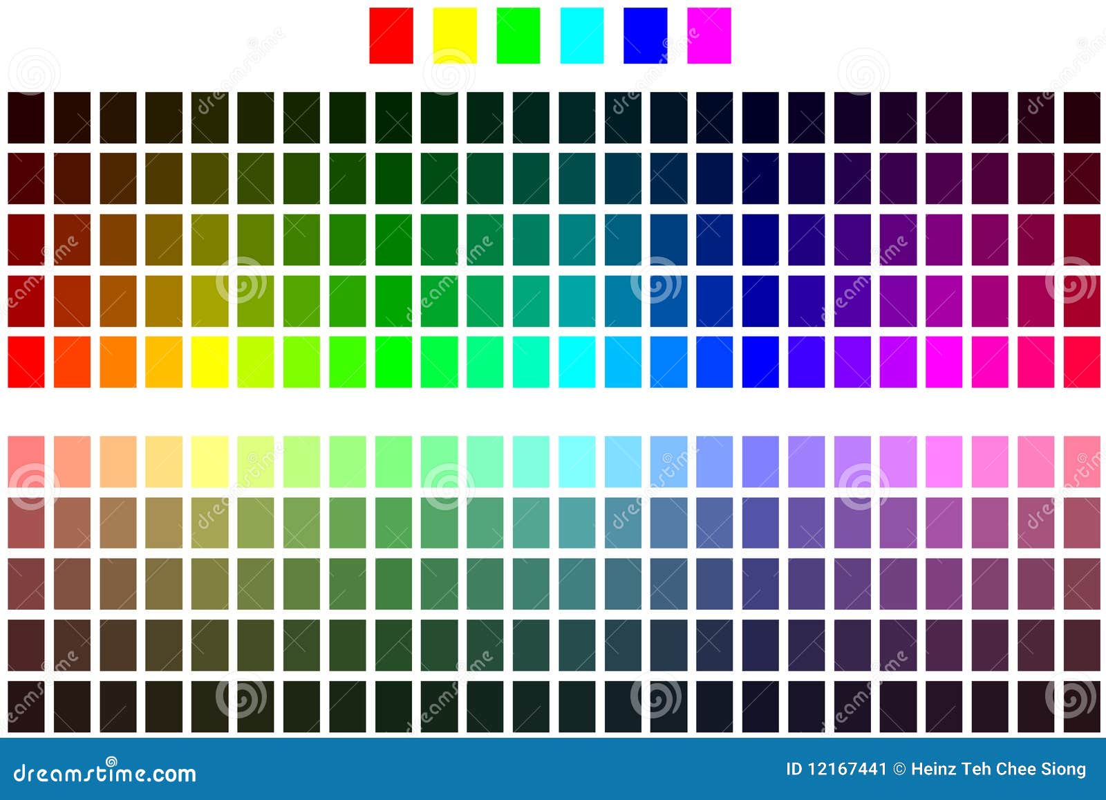 Color Chart stock vector. Illustration of contrast, saturation - 12167441