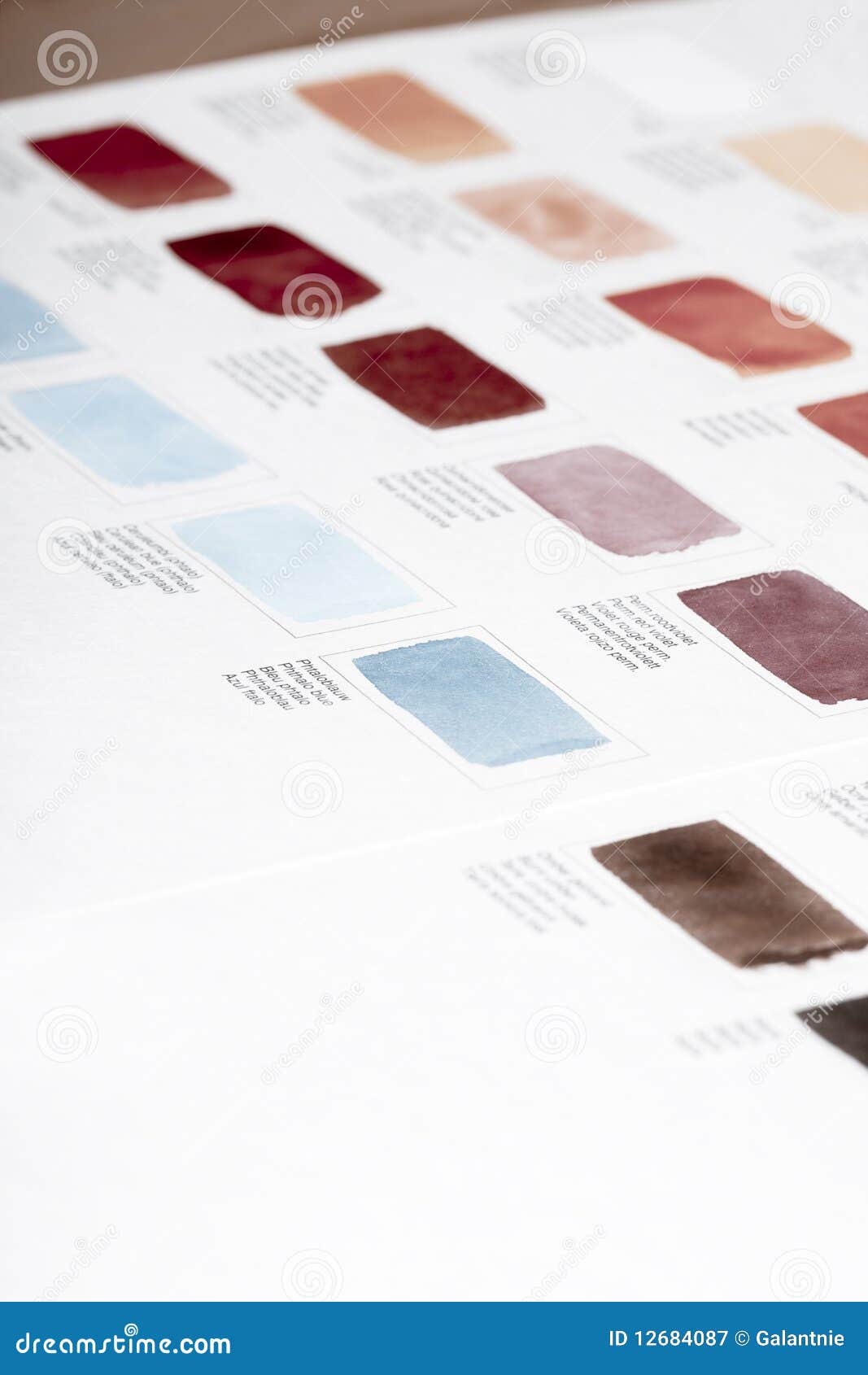 Color chart stock image. Image of palette, book, graphic - 12684087