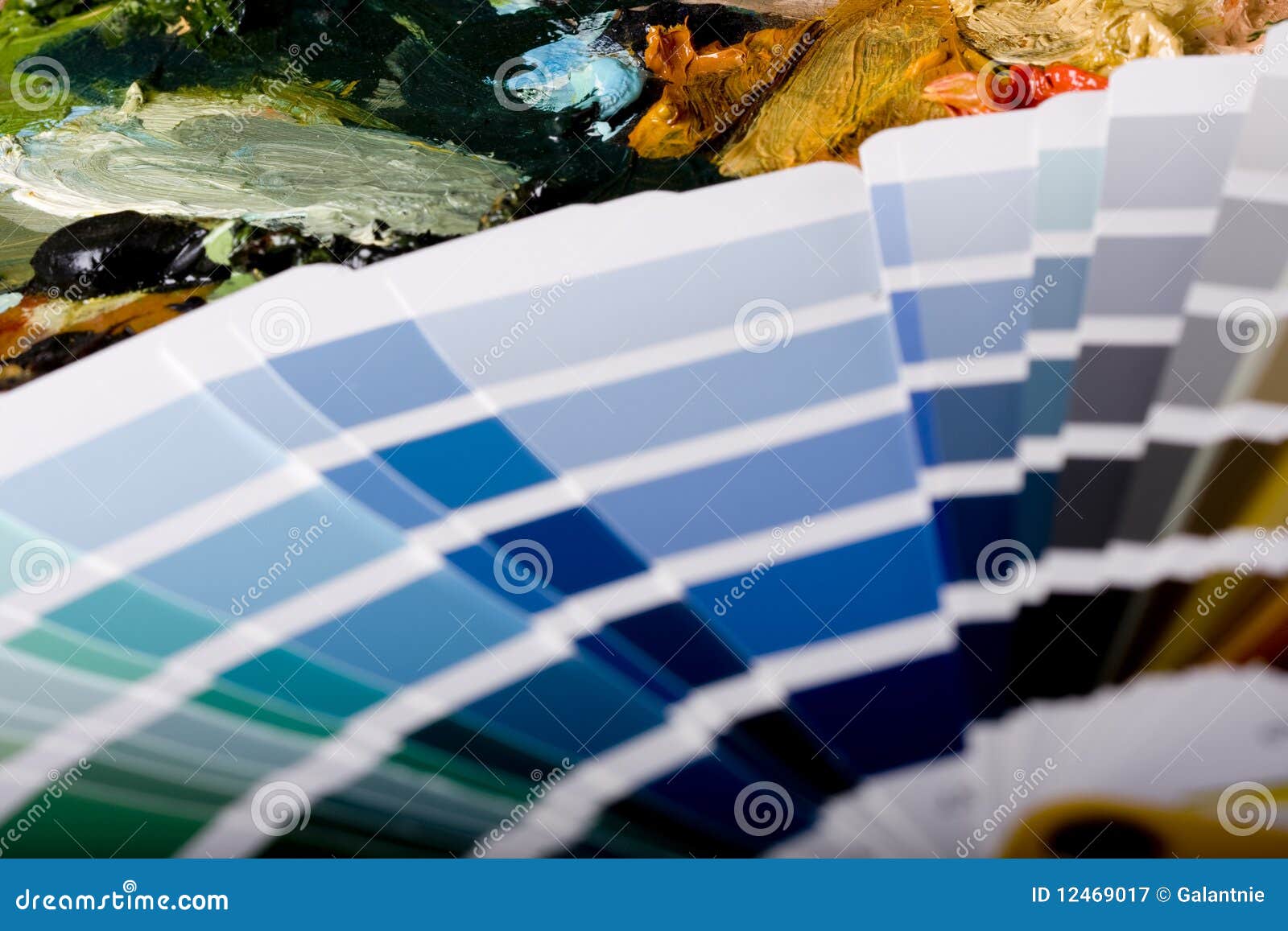 Color Chart and Artistic Paint Stock Image - Image of palette, creative ...