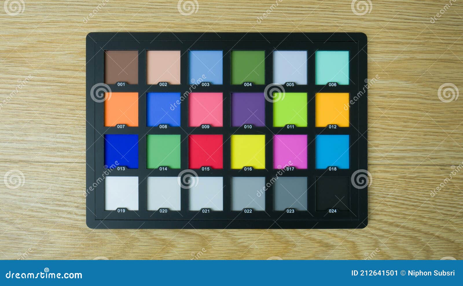 The Color Chart Board for Calibration White Balance Camera Stock Image ...