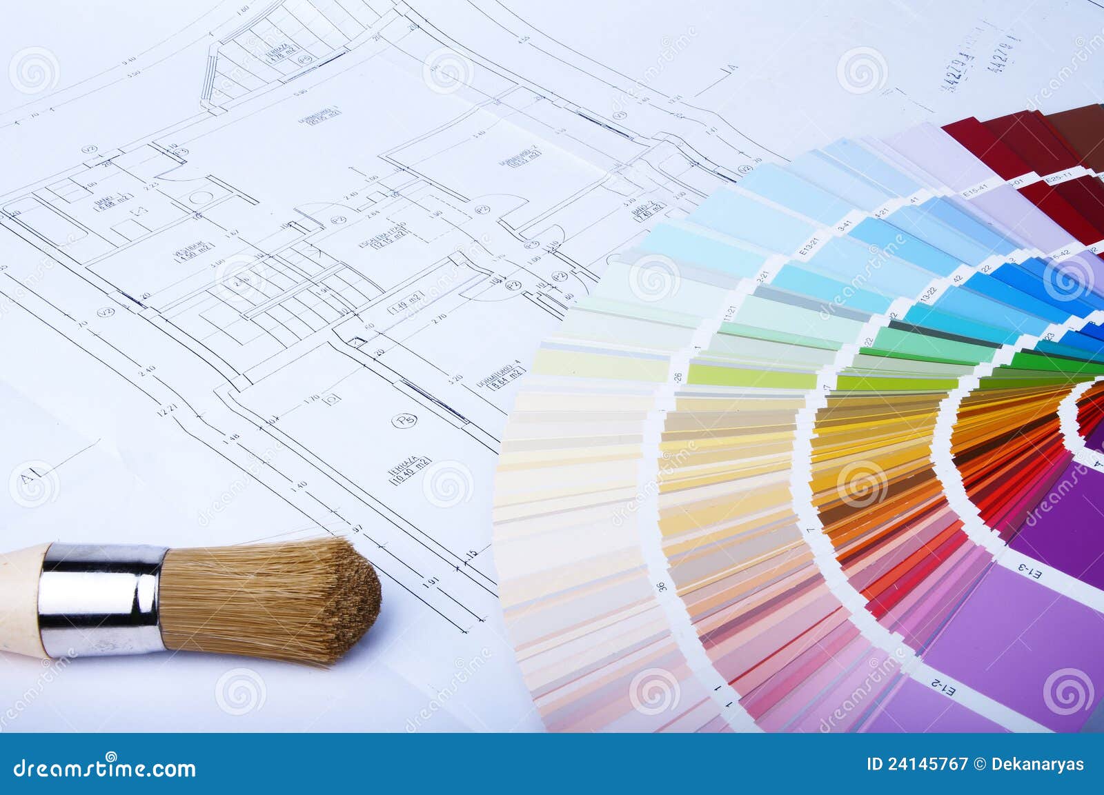 Color chart and brush stock image. Image of choose, color - 24145767