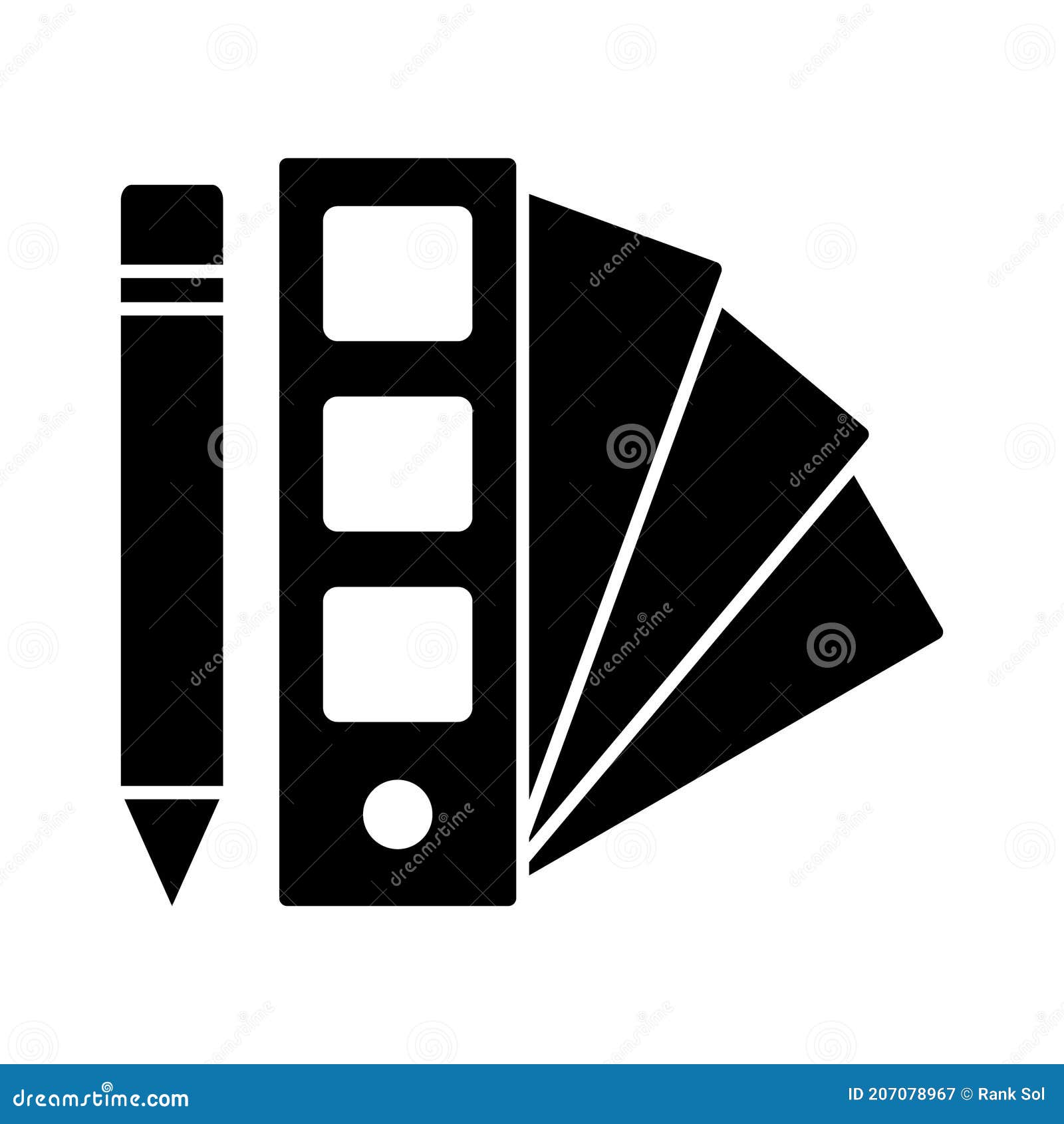 Color Chart Isolated Vector Icon Which Can Easily Modify or Edit Stock ...