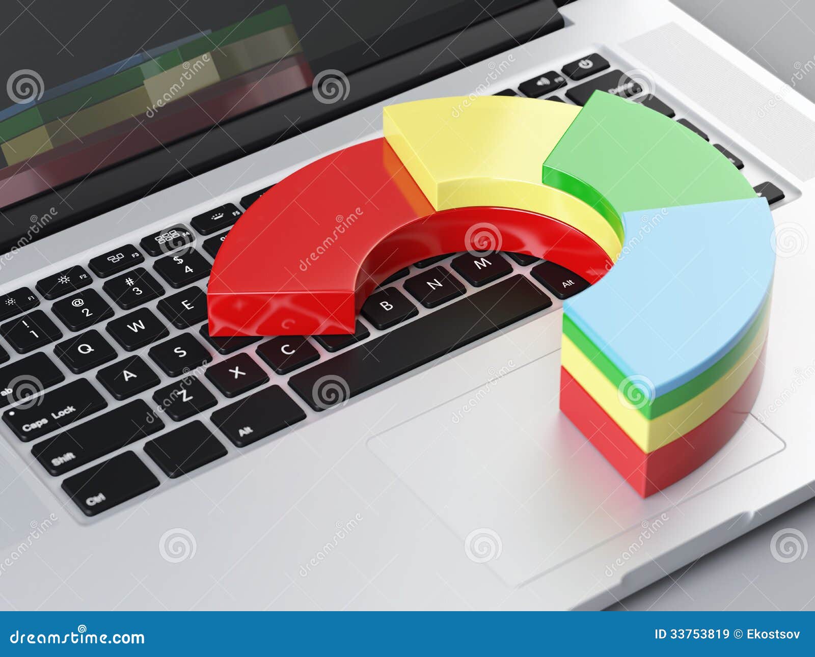 Color chart on keyboard stock illustration. Illustration of background ...