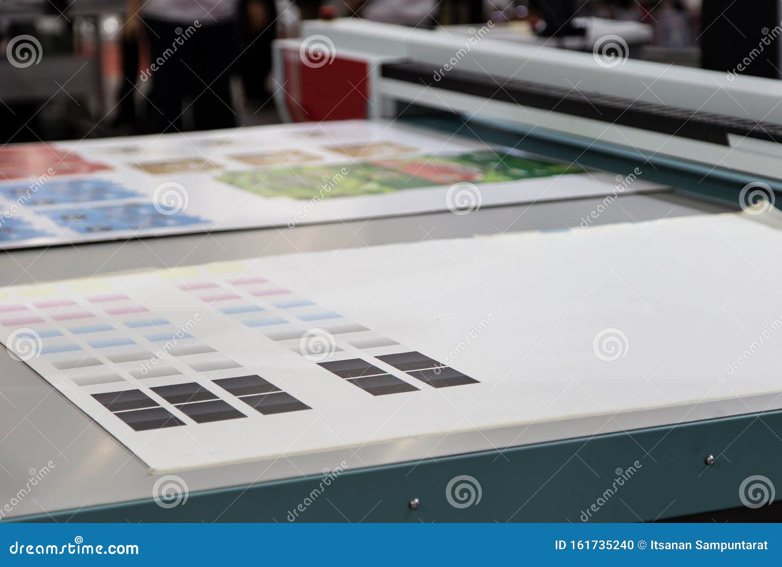 Color chart on printer stock photo. Image of industrial - 161735240