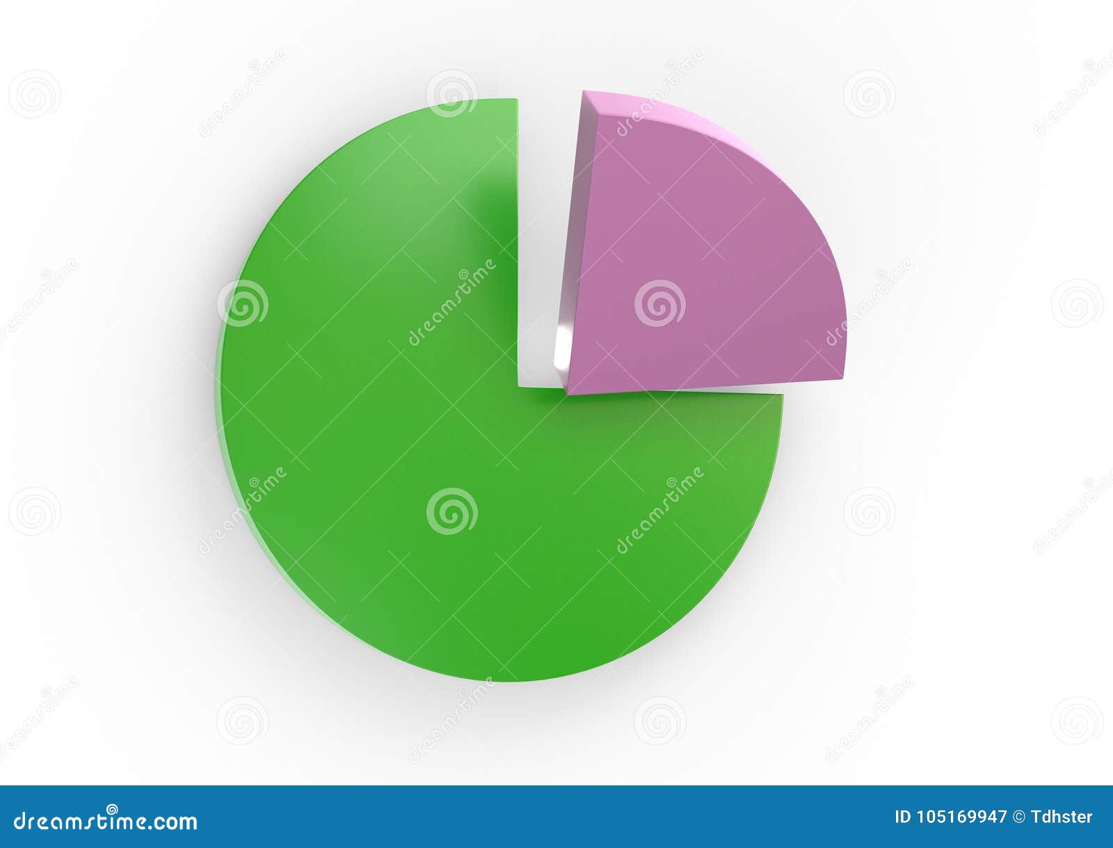Color Chart with Quarter Section 3d Illustration Stock Illustration ...
