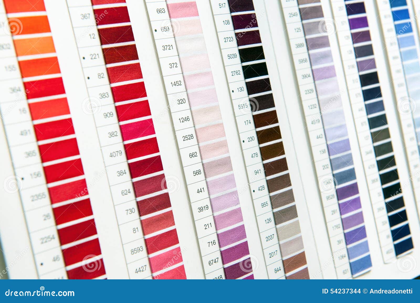 Color chart on a wall stock photo. Image of hues, color - 54237344