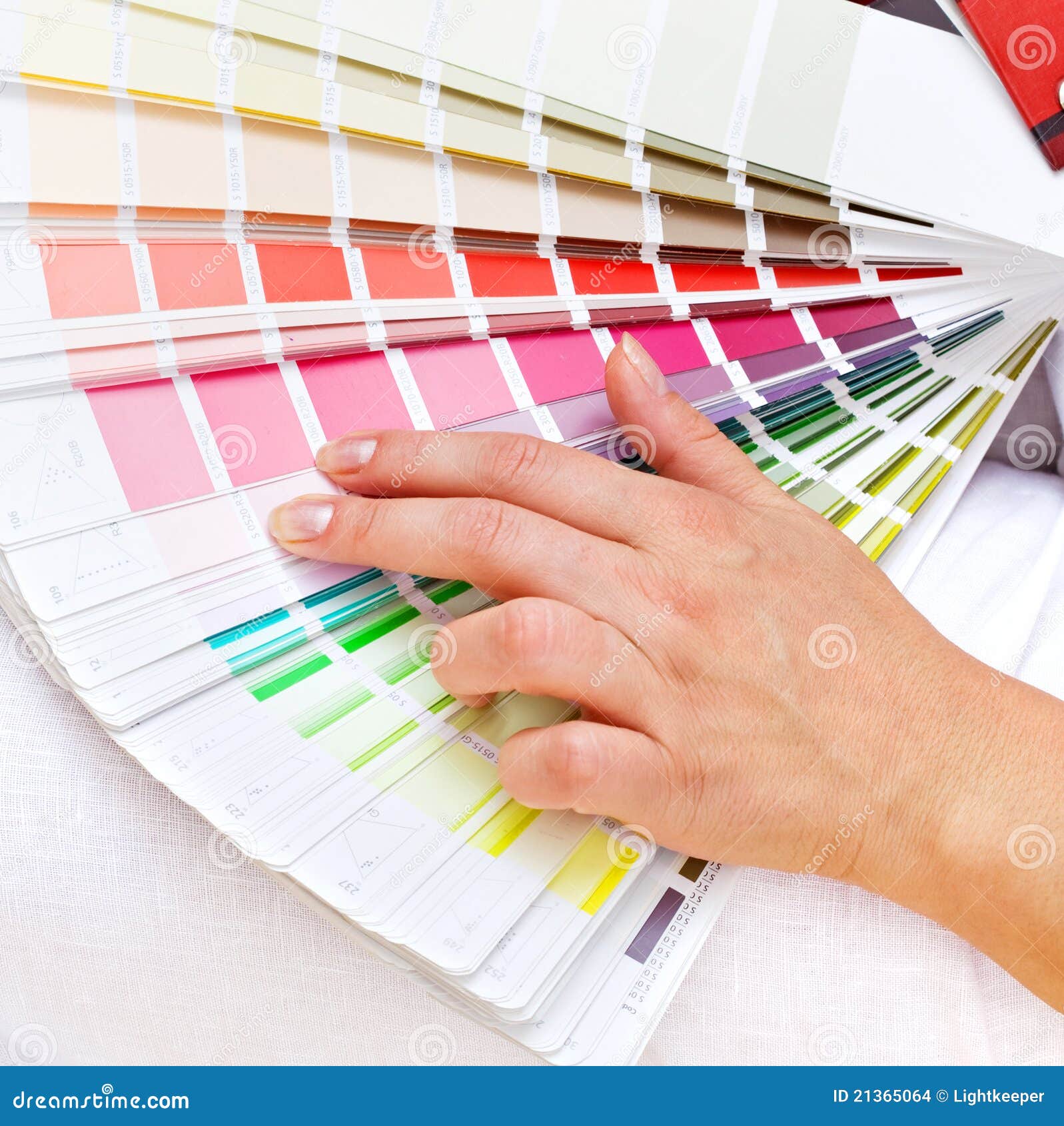 Color chart and woman hand stock photo. Image of pink - 21365064