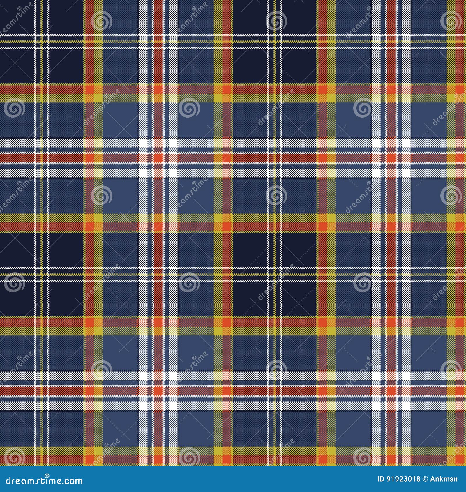 Color Check Plaid Seamless Fabric Texture Stock Vector - Illustration ...