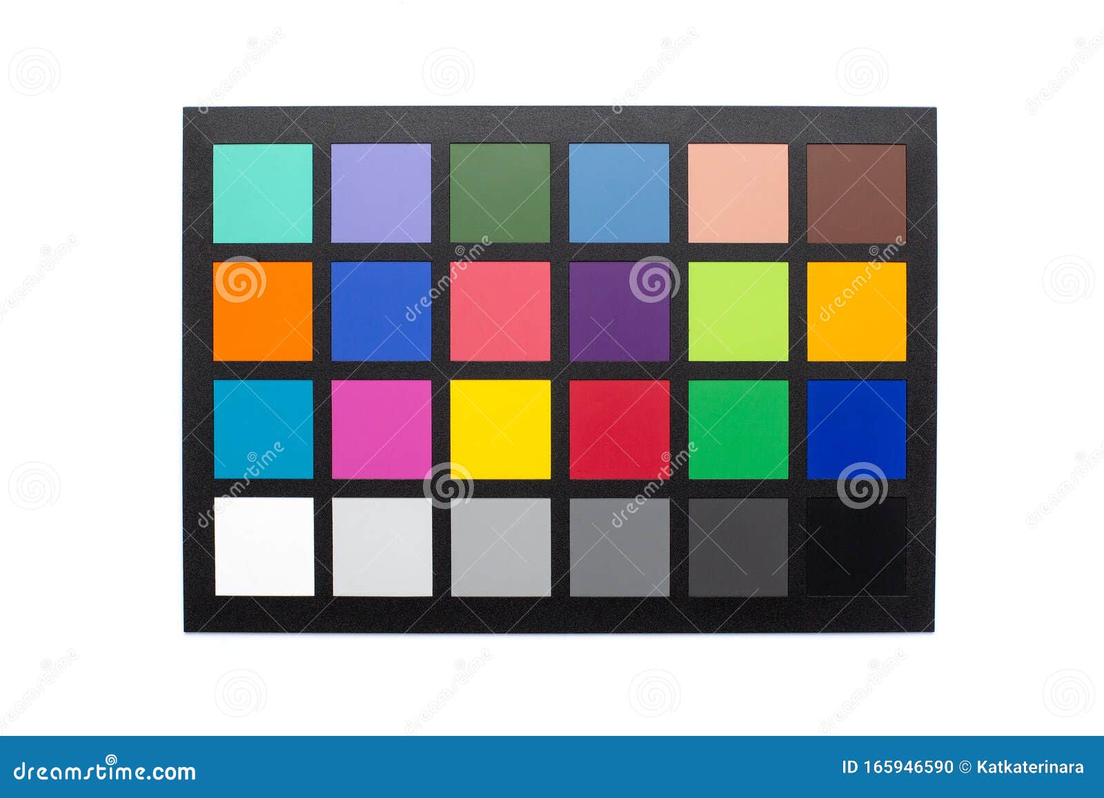 Color Checker Panel with Colors for Photography and Video on White ...