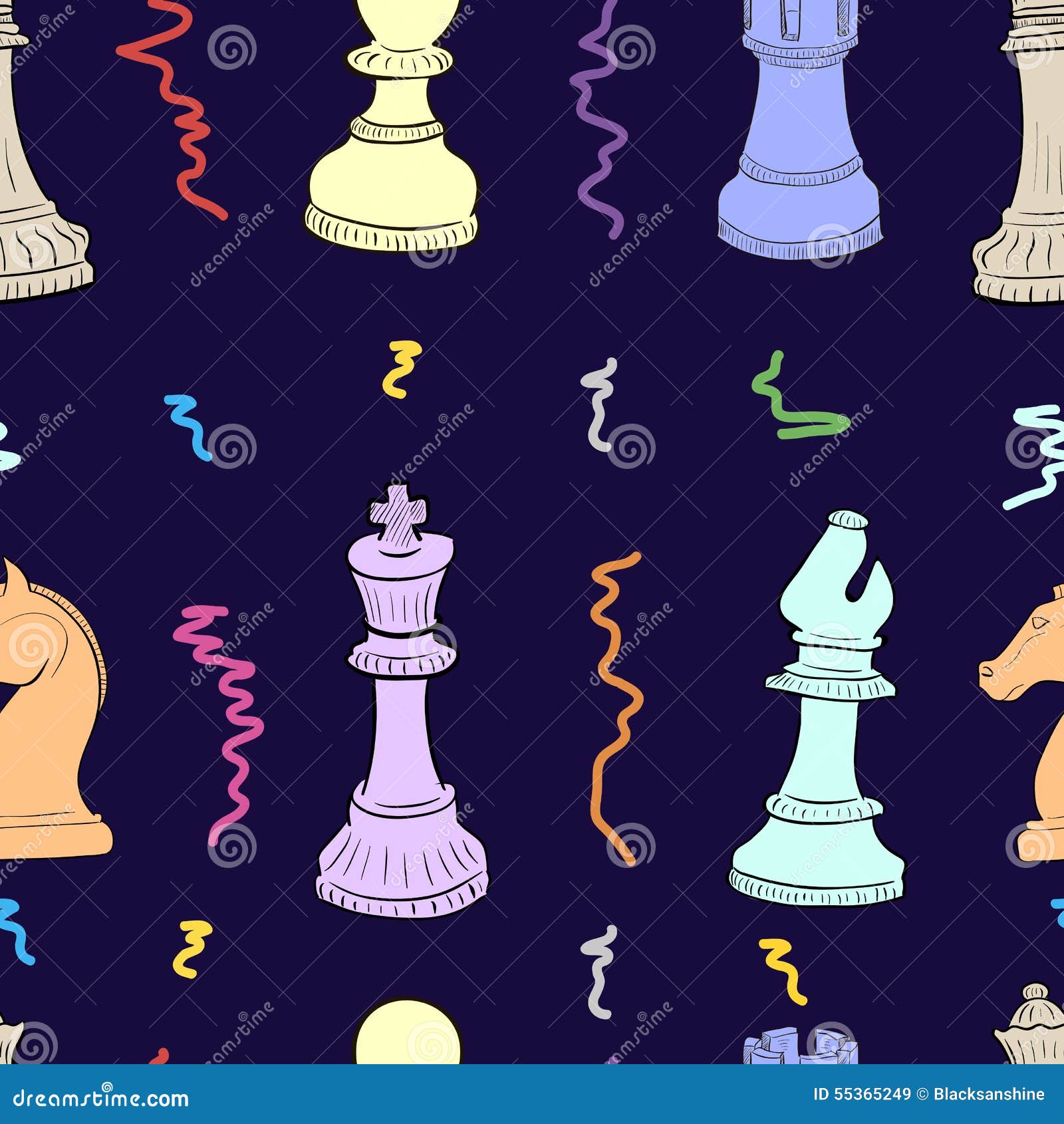 Color chess stock vector. Illustration of knight, copied - 55365249