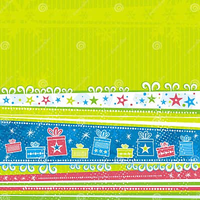 Color Christmas Card, Vector Stock Vector - Illustration of ornament ...