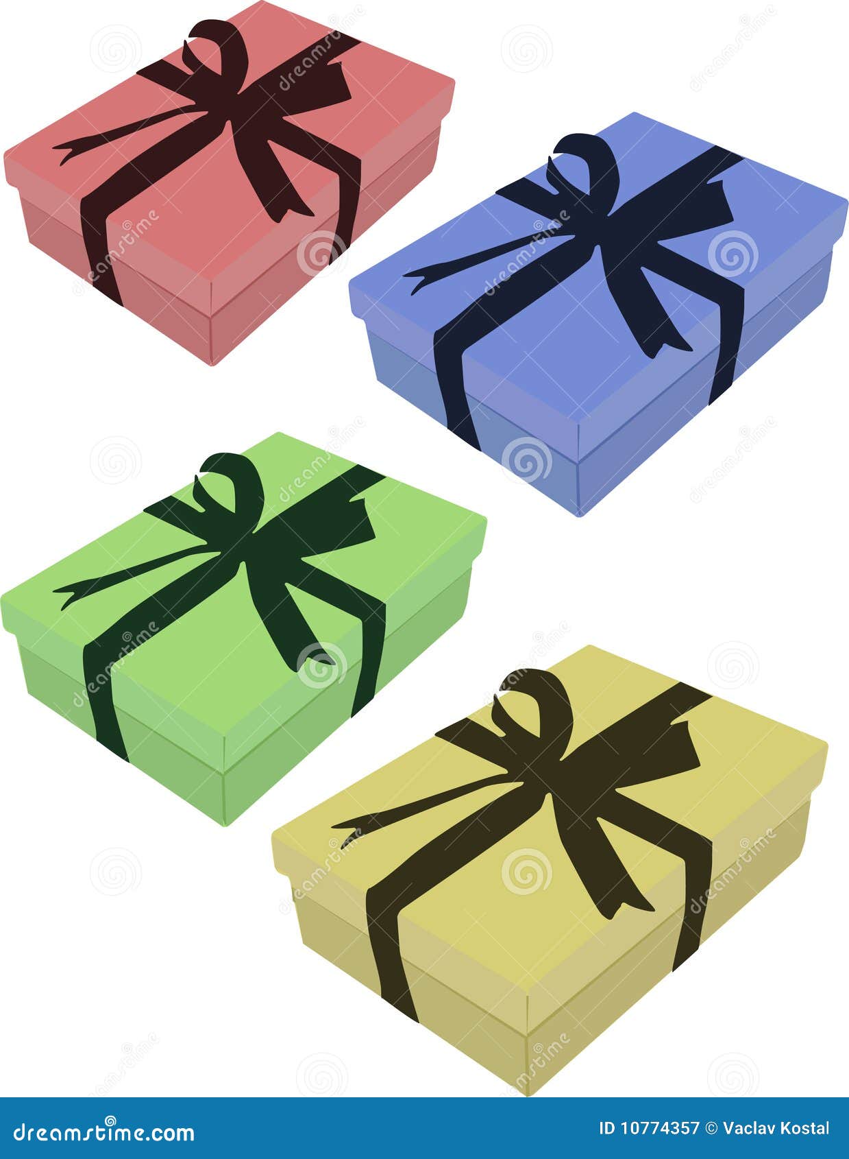 Color christmas present stock illustration. Illustration of birthday ...
