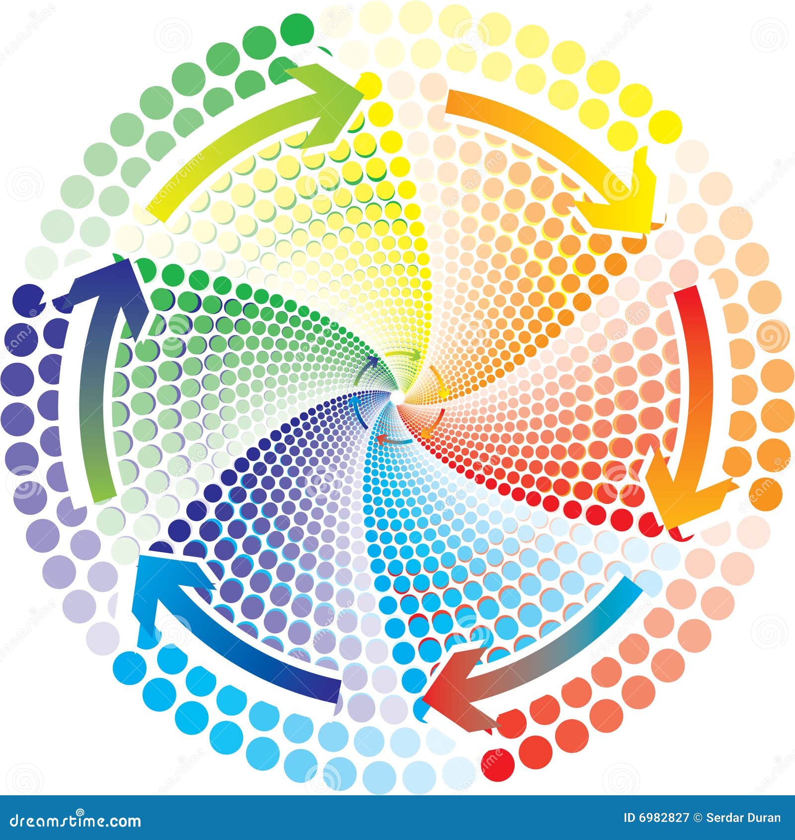 Color circle stock vector. Illustration of colored, design - 6982827