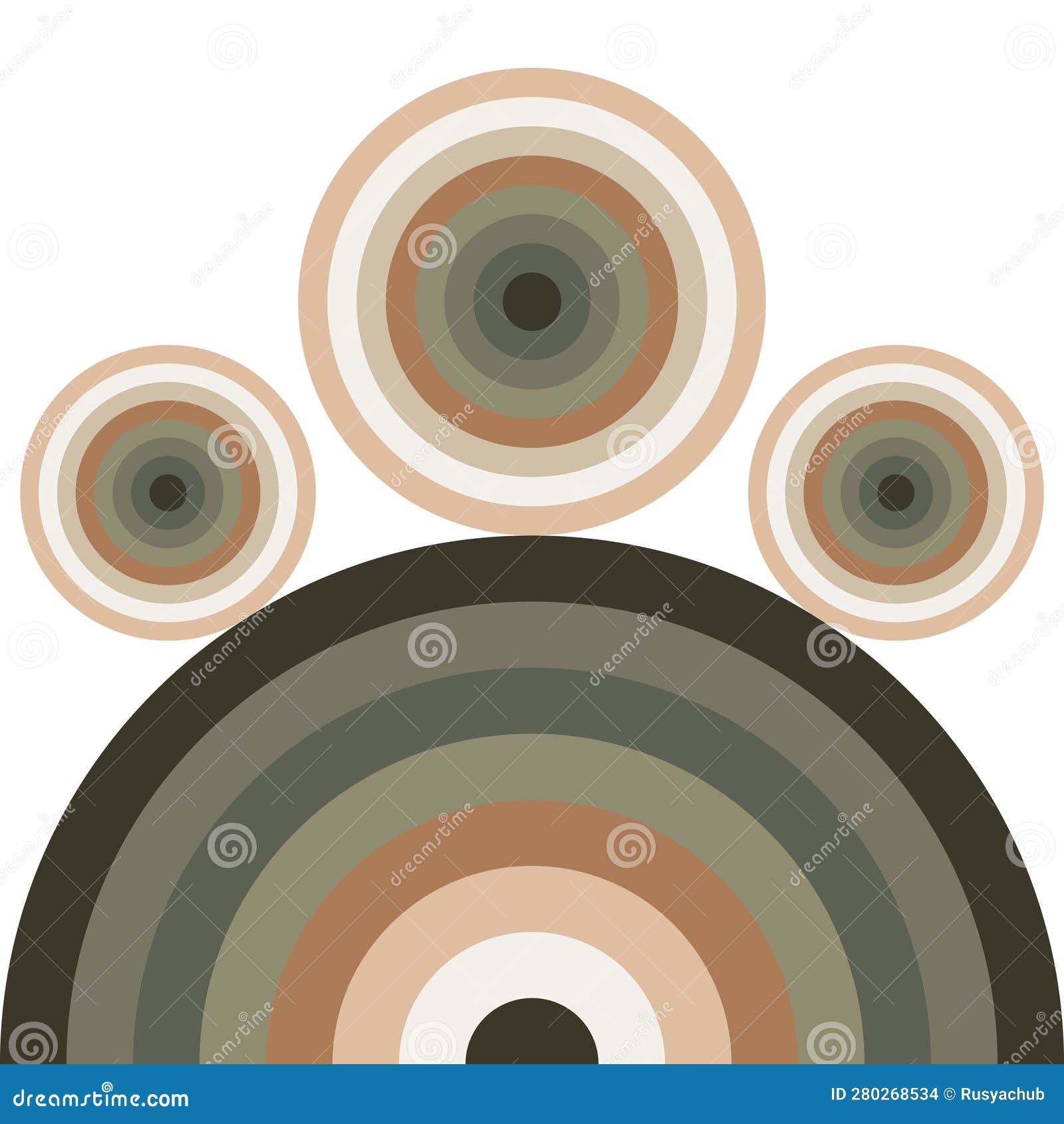 Decorative Arc-shaped Colored Arc on a White Background. Artistic ...