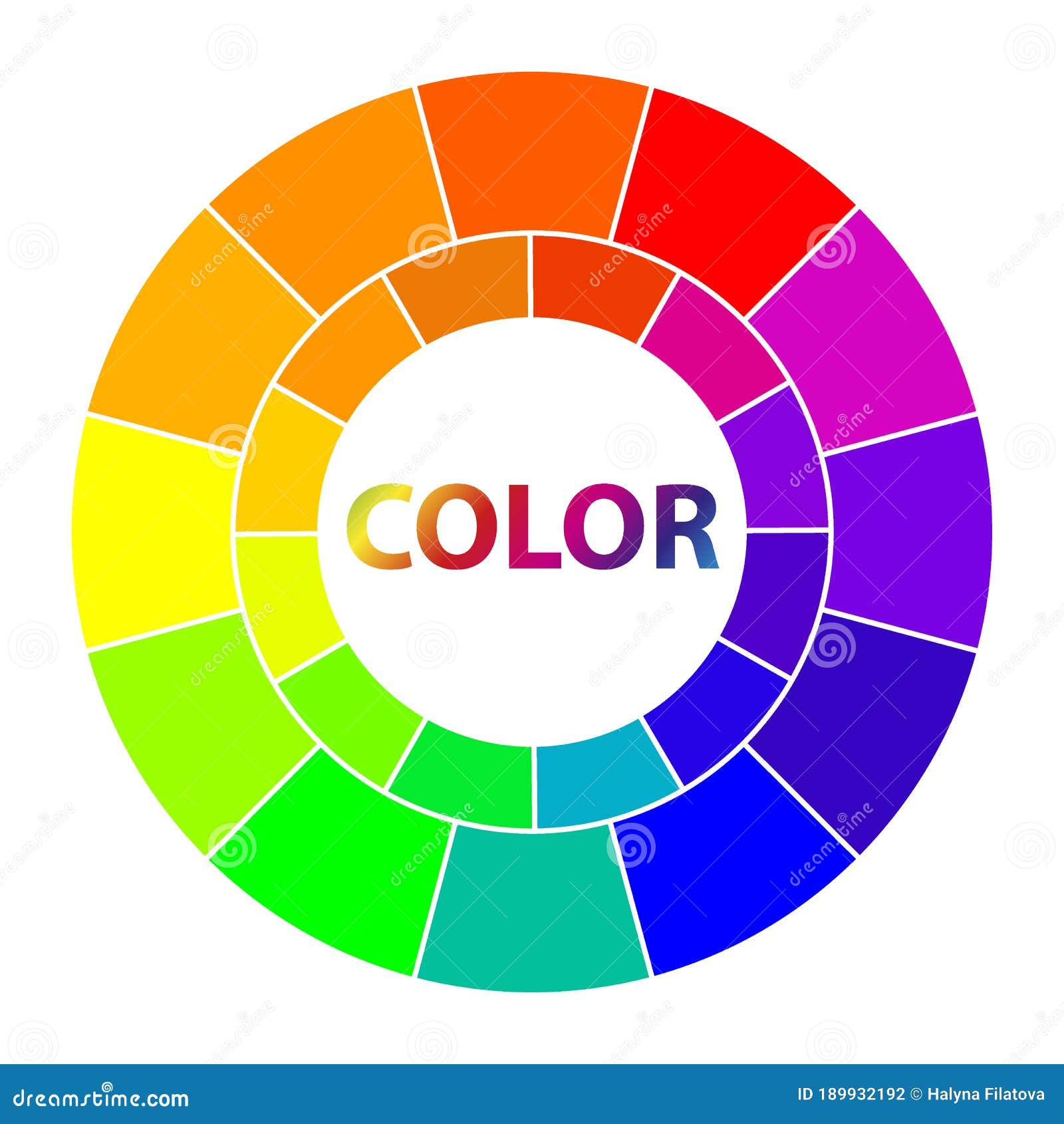 1032 Color, Circle with Colors, Isolate on a White Background, Colors ...