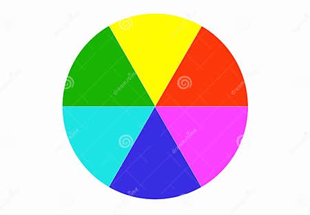 Color Circle Graph Isolated on White Background Stock Illustration ...