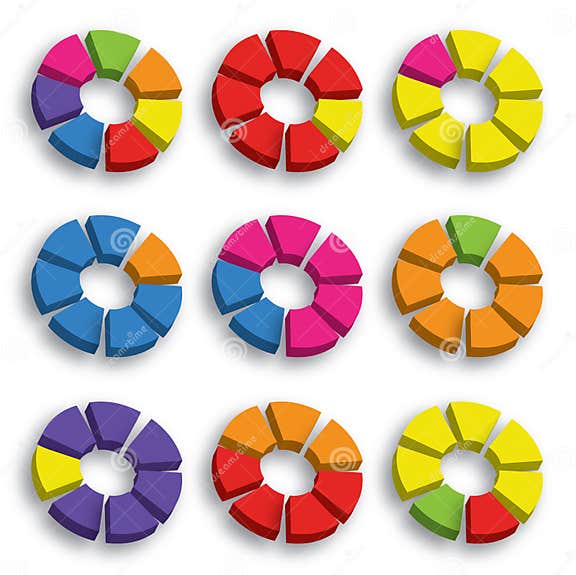 Color circle graph stock illustration. Illustration of graph - 44241121