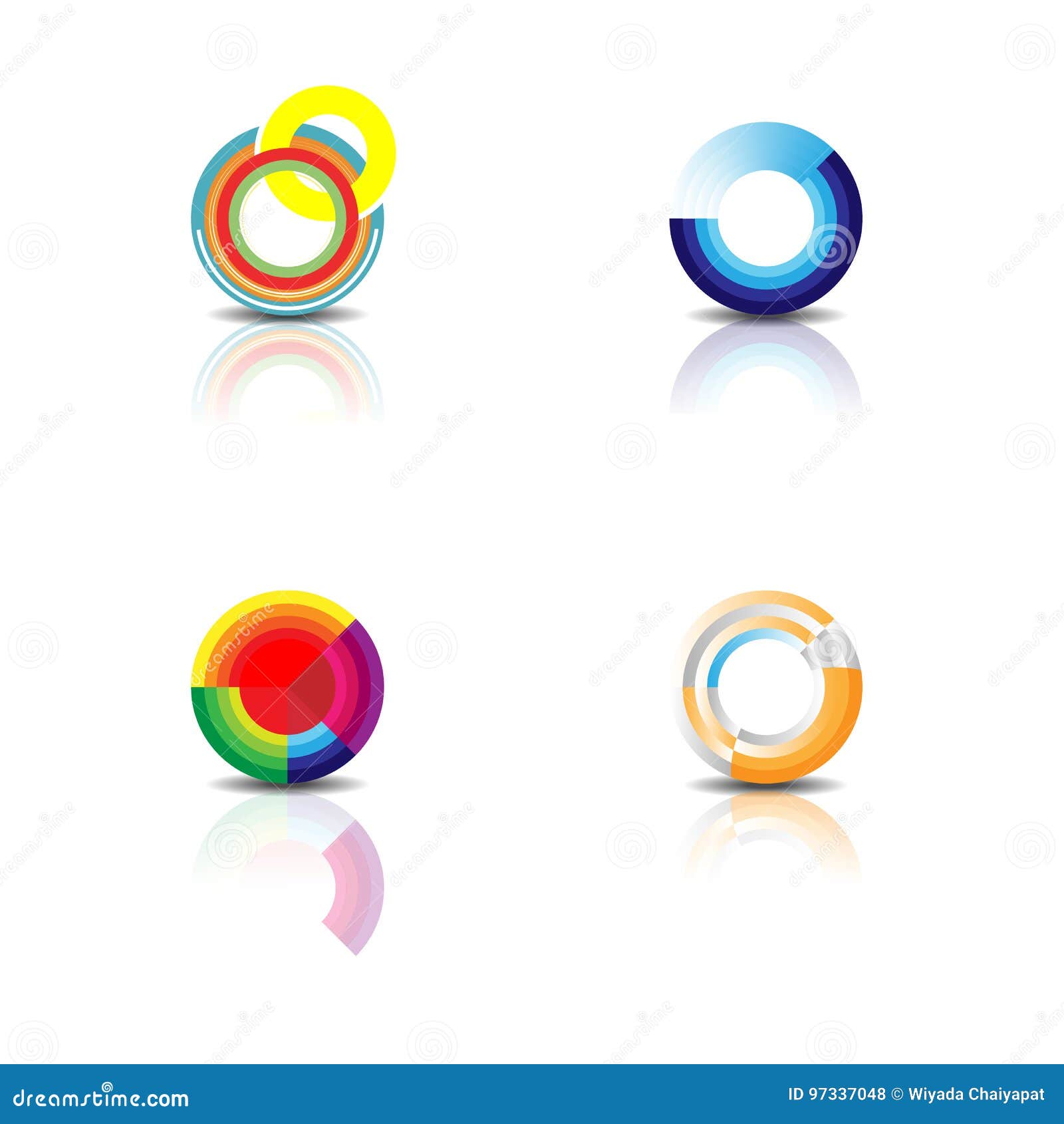 Color circle logo stock illustration. Illustration of colorful - 97337048