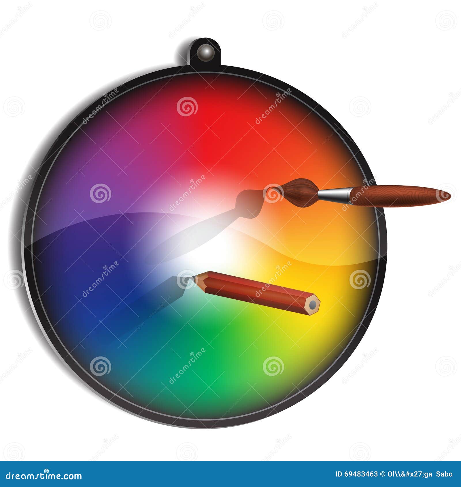 Color circle for painter. stock vector. Illustration of perfection ...
