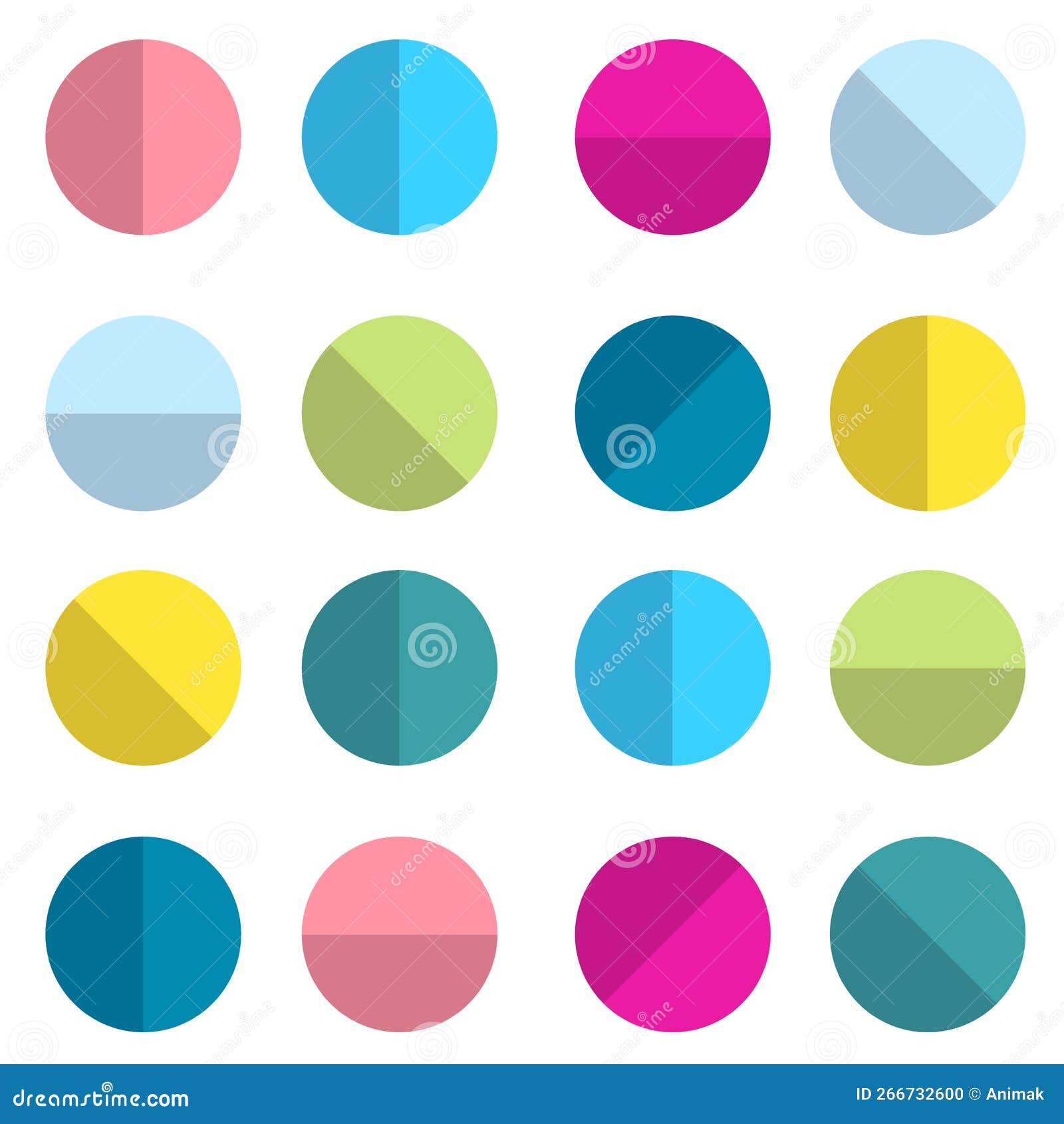 Color Circle Pattern. Minimalistic Modern Dot Pattern Stock Vector ...