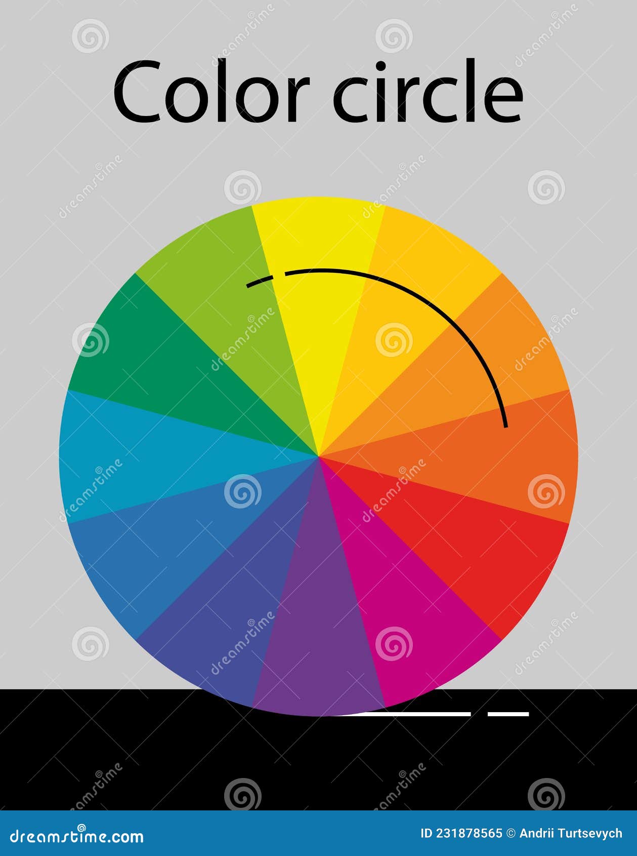 Color Circle with 12 Segments, Color Circle with 12 Segments ...
