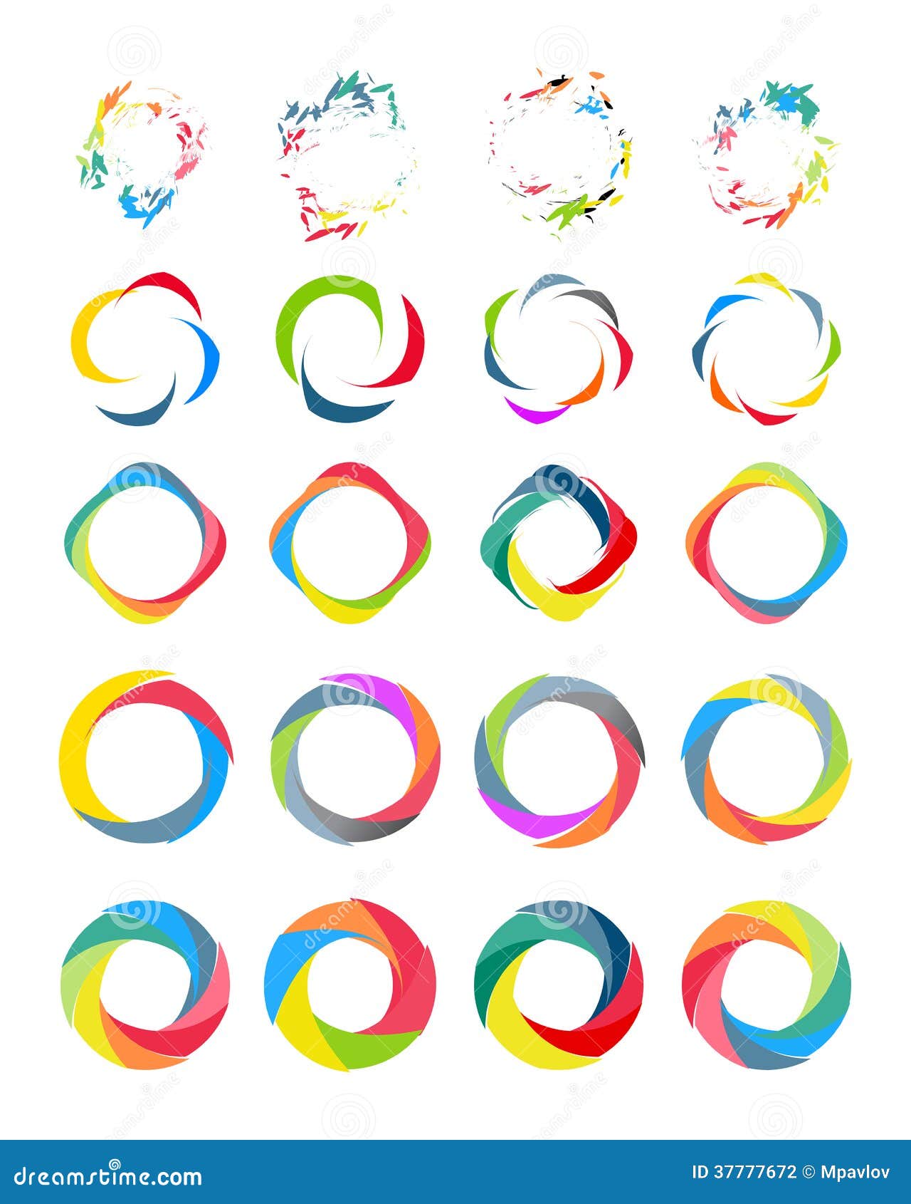 Color circle set stock vector. Illustration of collection - 37777672