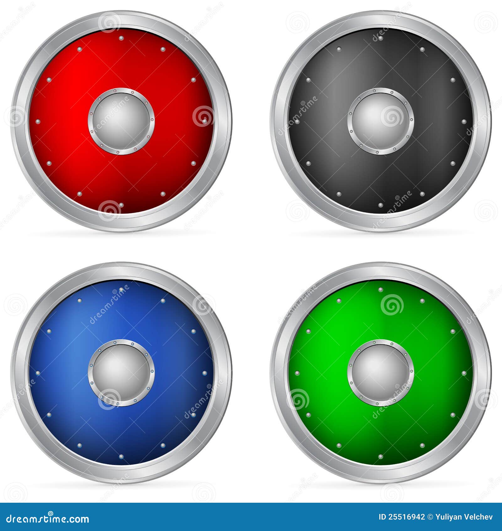 Color circle shields stock vector. Illustration of design - 25516942