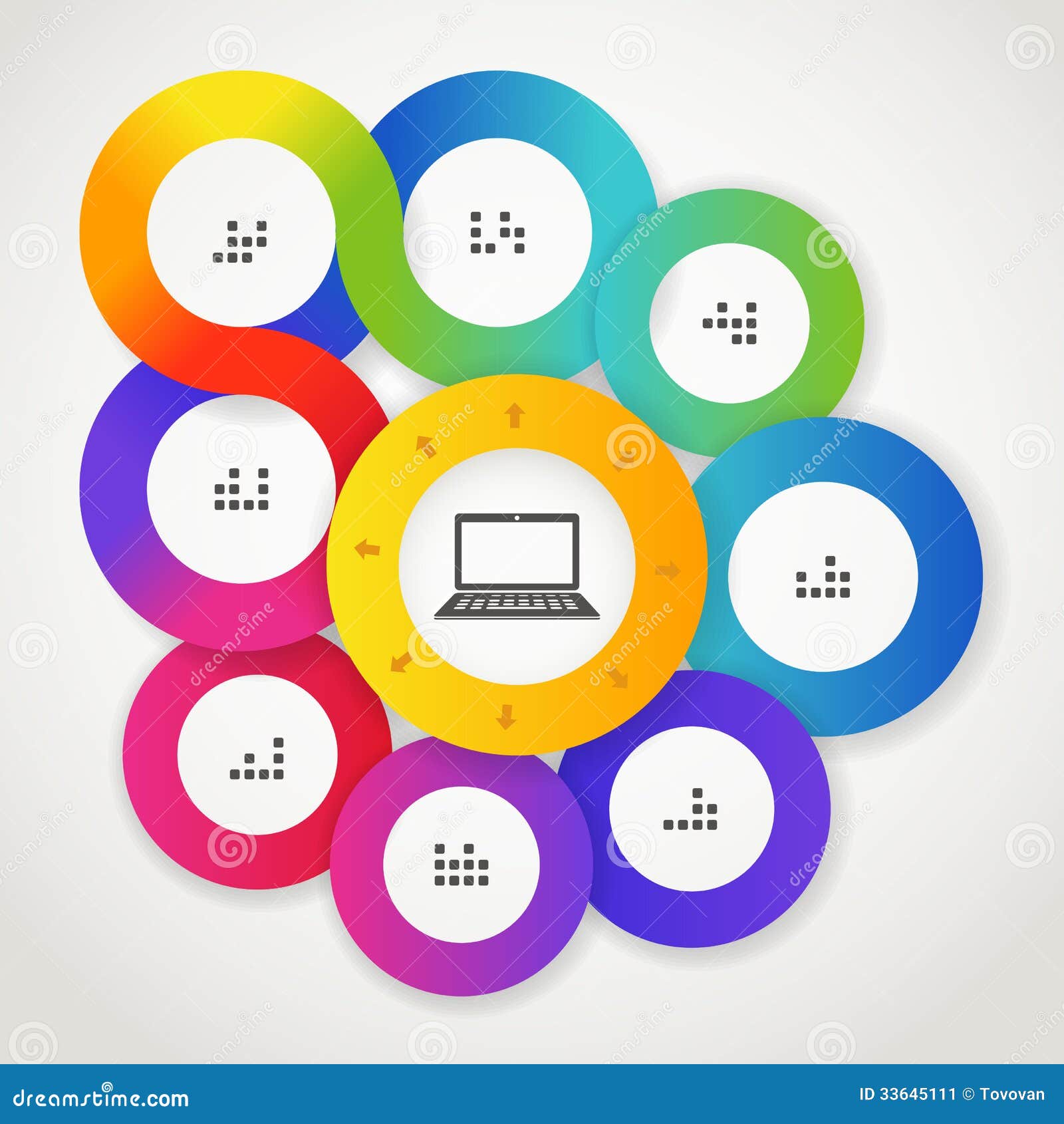 Color circle web interface stock vector. Illustration of colorful ...