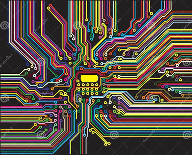 Color circuit stock illustration. Illustration of color - 13233114