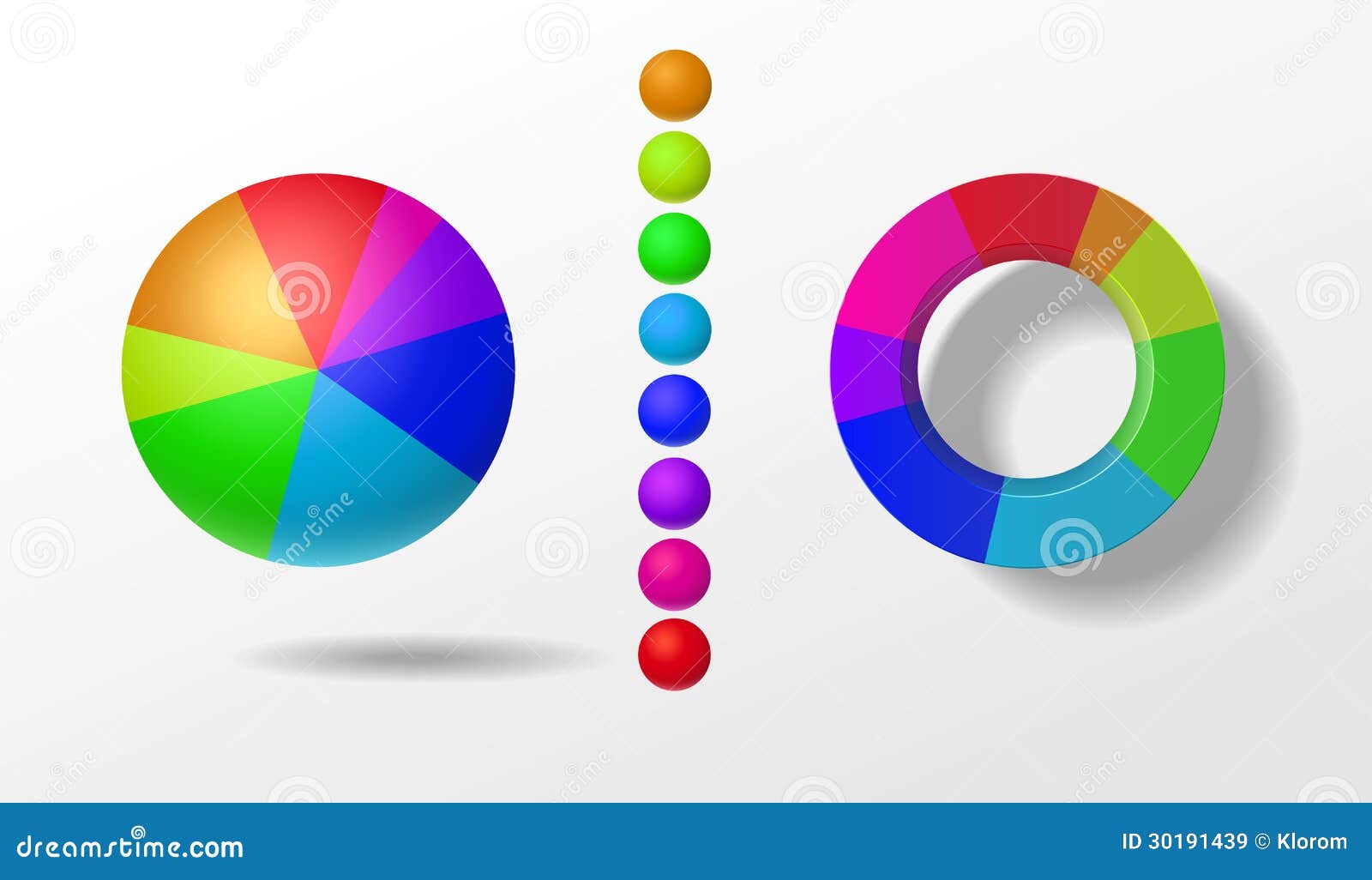 Color circular diagrams stock vector. Illustration of bright - 30191439
