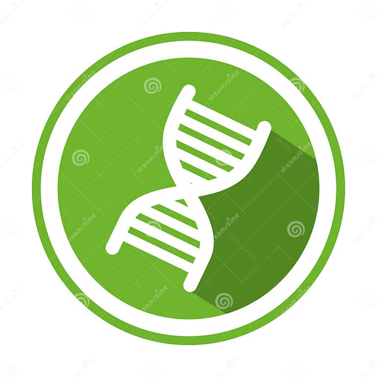 Color Circular Emblem with DNA Code Genetical Stock Vector ...