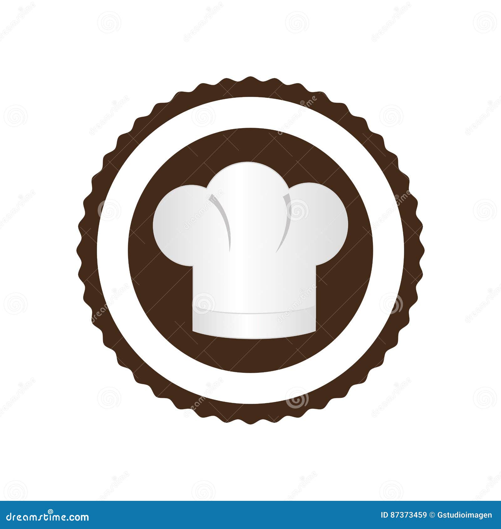 Color Circular Frame with Chef Hat Stock Vector - Illustration of ...