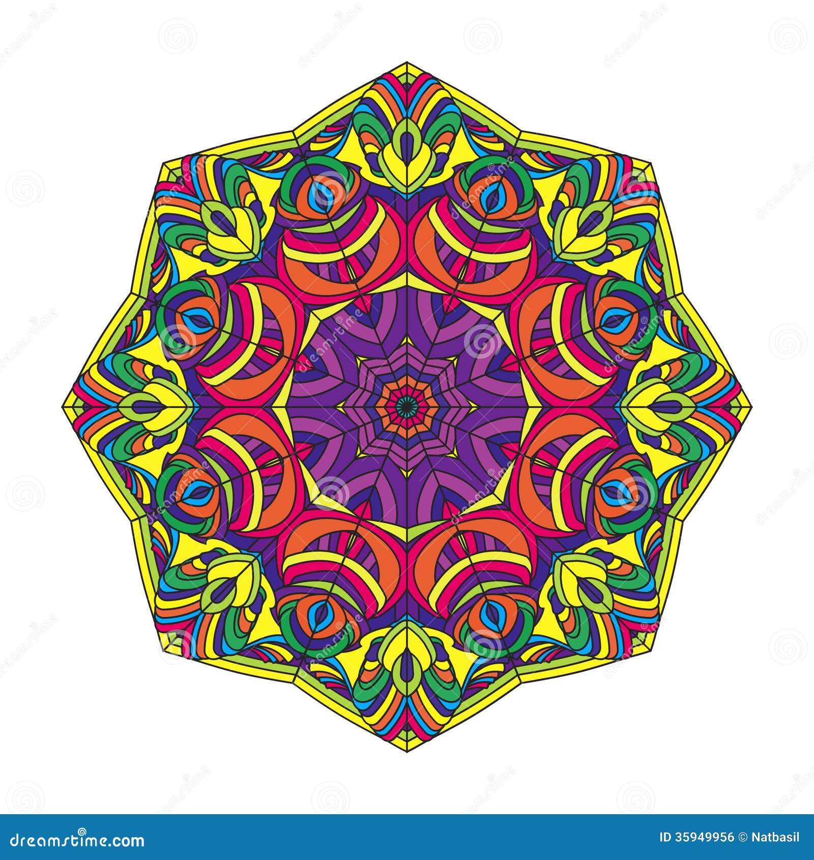 Color circular pattern stock vector. Illustration of decoration - 35949956