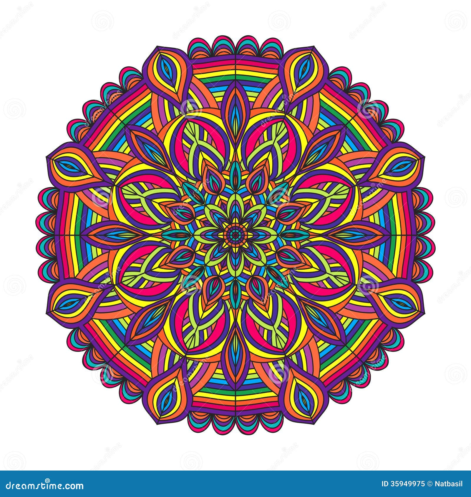 Circular Pattern In Retro Colors Cartoon Vector | CartoonDealer.com ...