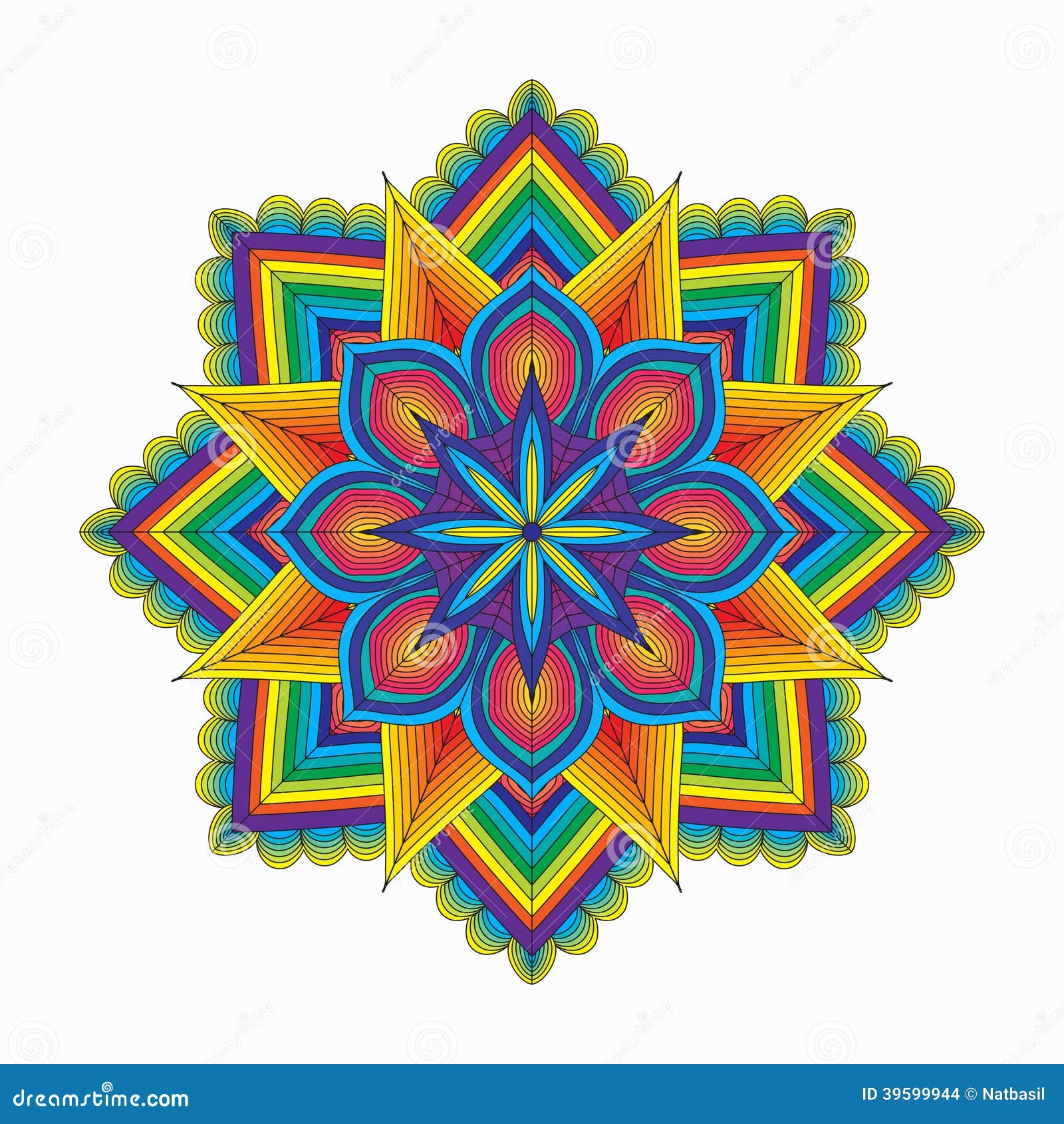 Color circular pattern stock vector. Illustration of modern - 39599944